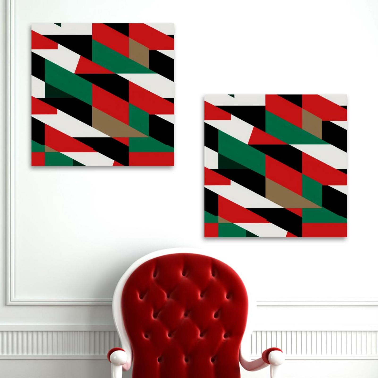 OWNSERIES Palestine Flag Pattern 2PC Canvas Wall Art Paintings for ...