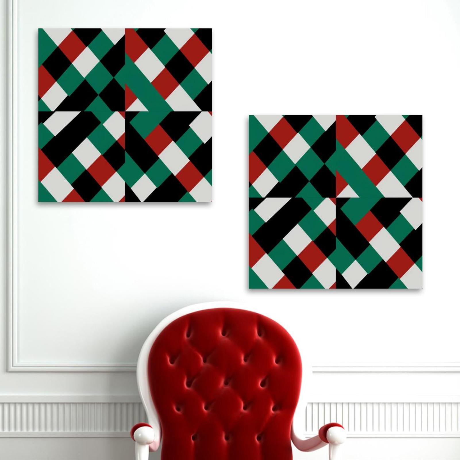 OWNSERIES Palestine Flag Pattern 2PC Canvas Wall Art Paintings for ...