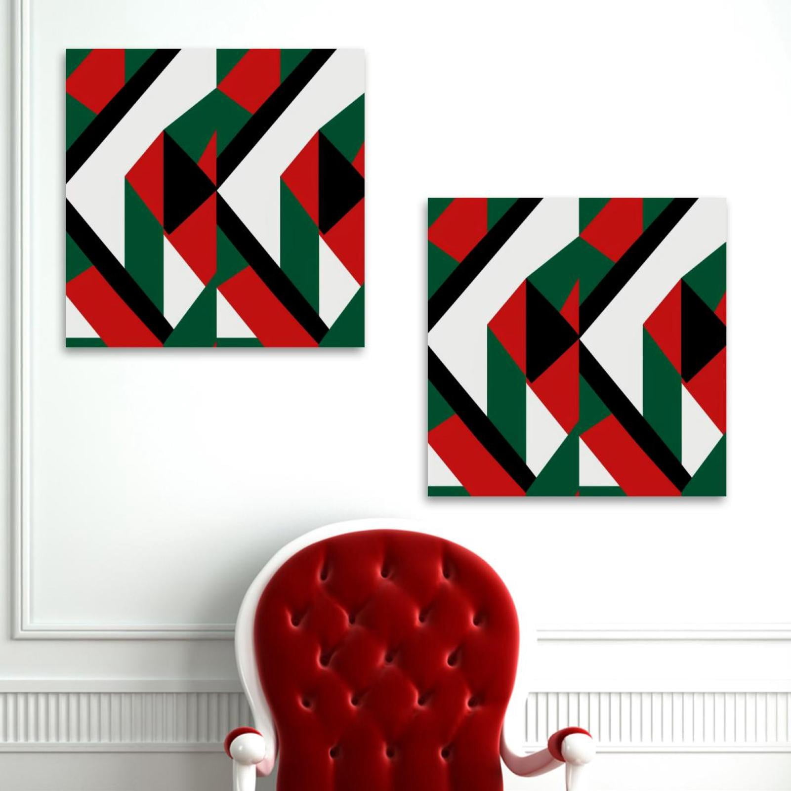 OWNSERIES Palestine Flag Pattern 2PC Canvas Wall Art Paintings for ...