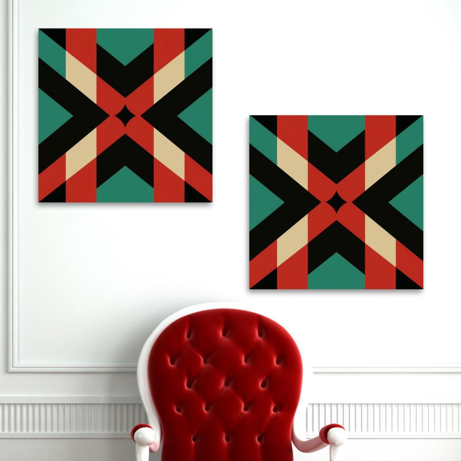 OWNSERIES Palestine Flag Pattern 2PC Canvas Wall Art Paintings for ...