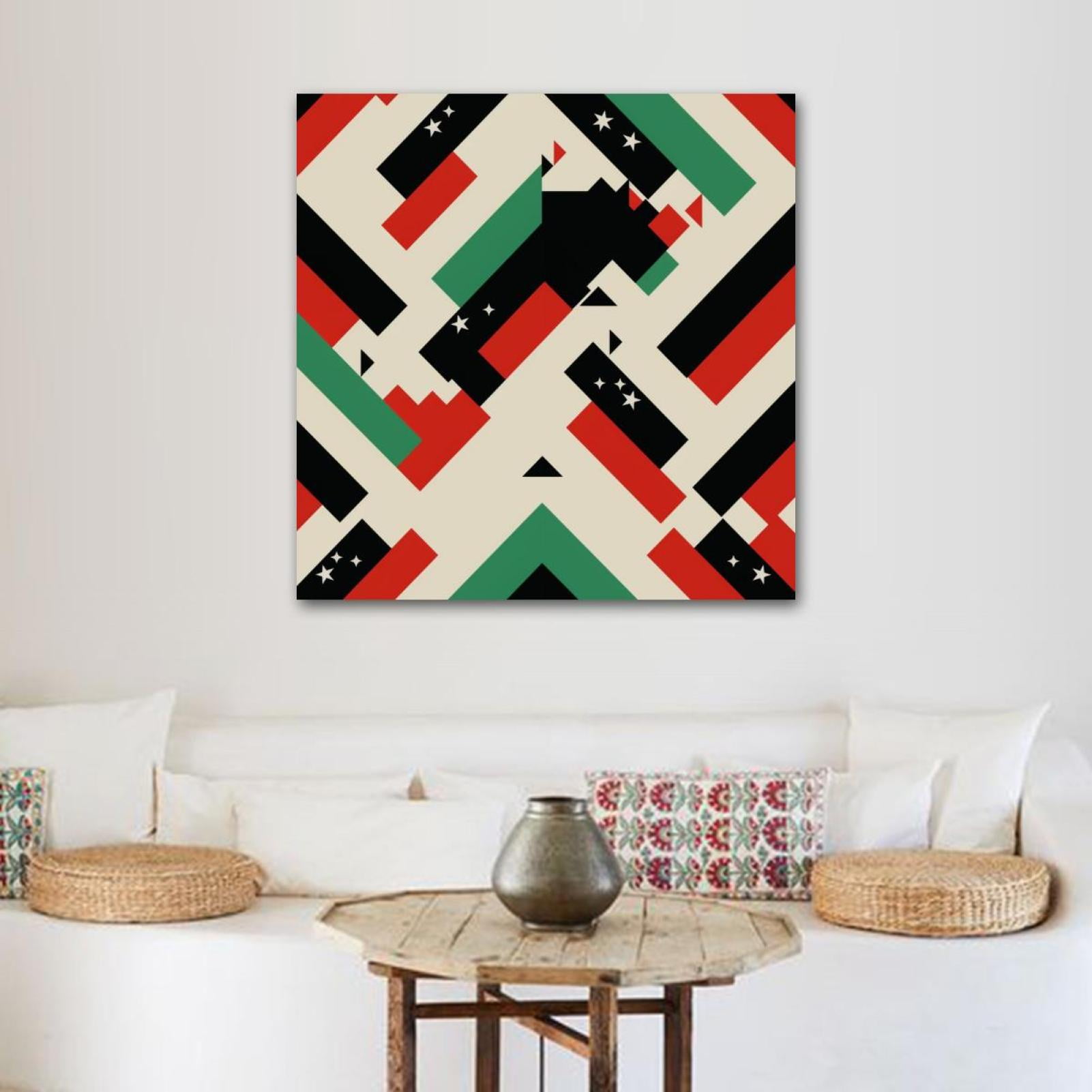 OWNSERIES Palestine Flag Pattern Pattern Canvas Wall Art Paintings for ...