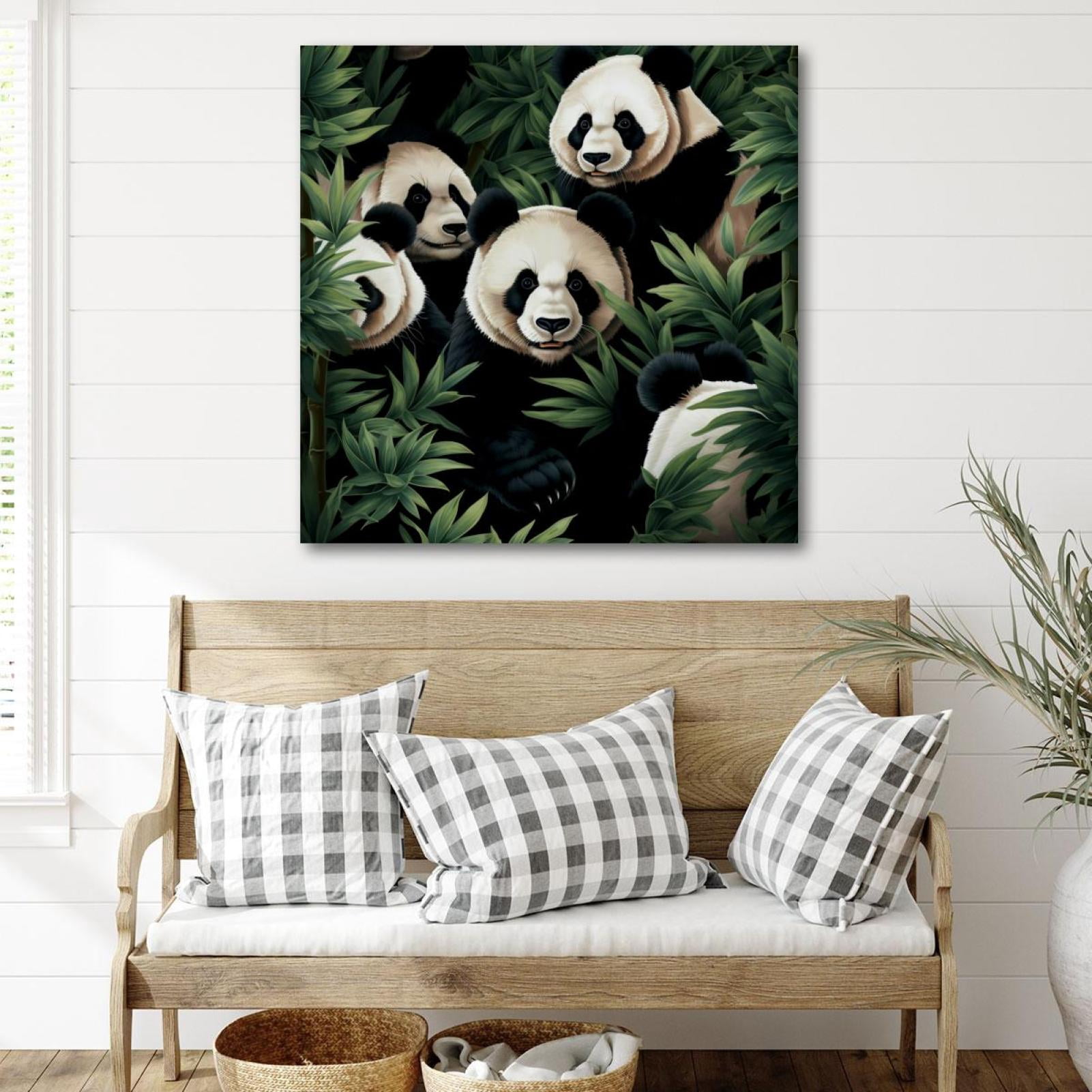 OWNSERIES Panda Pattern Canvas Wall Art Paintings for Living Room ...