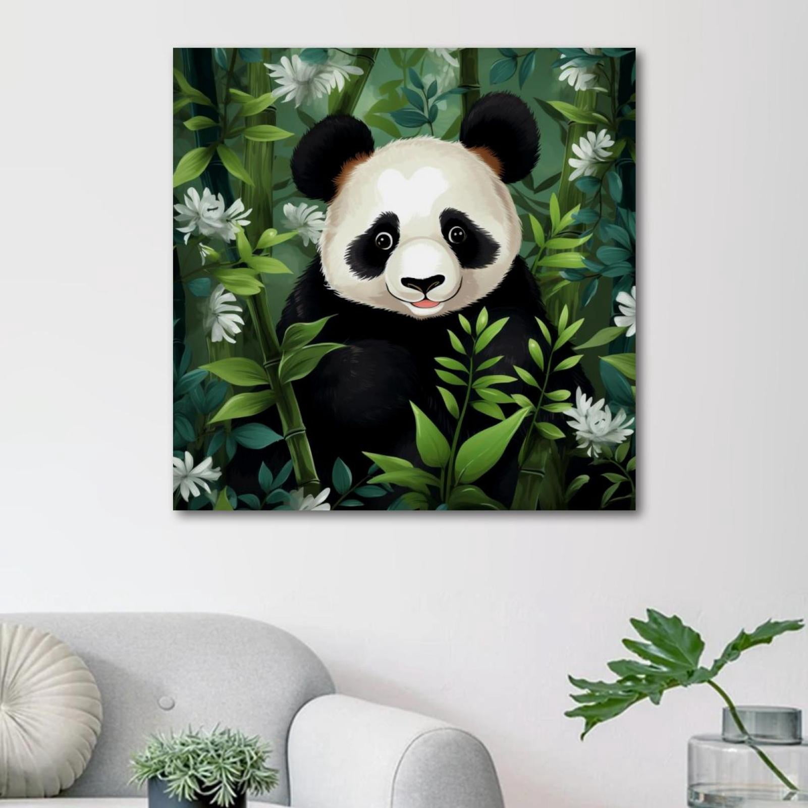 OWNSERIES Panda Pattern Canvas Wall Art Paintings for Living Room ...