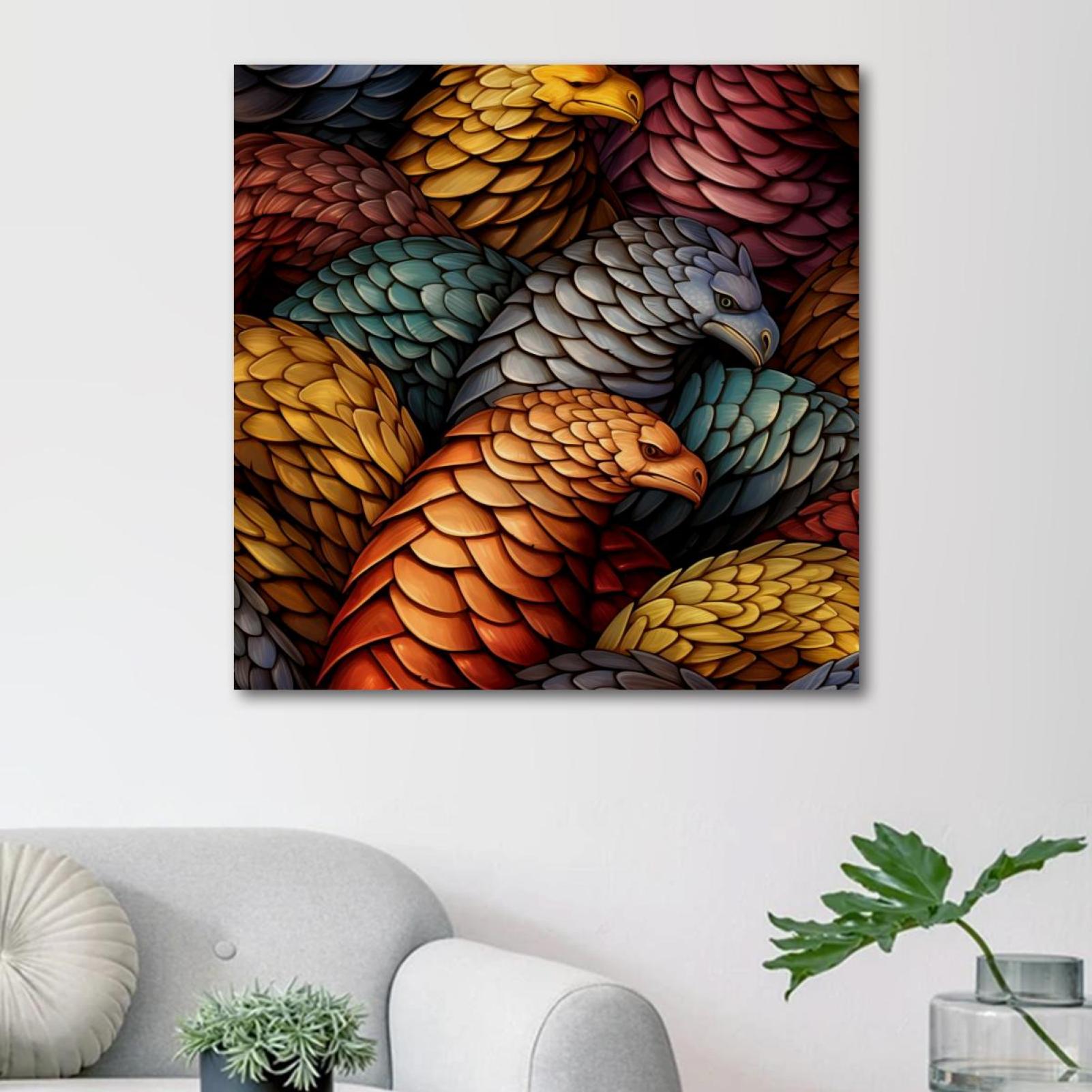 OWNSERIES Pangolin Pattern Canvas Wall Art Paintings for Living Room ...