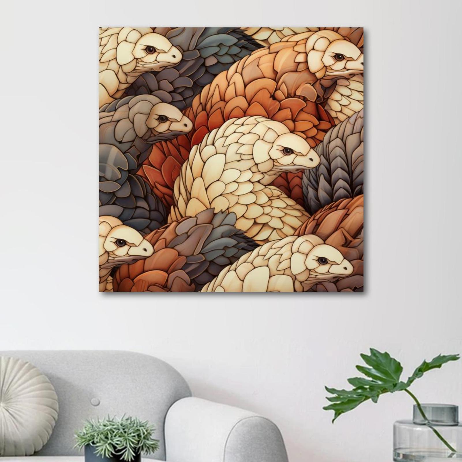 OWNSERIES Pangolin Pattern Canvas Wall Art Paintings for Living Room ...
