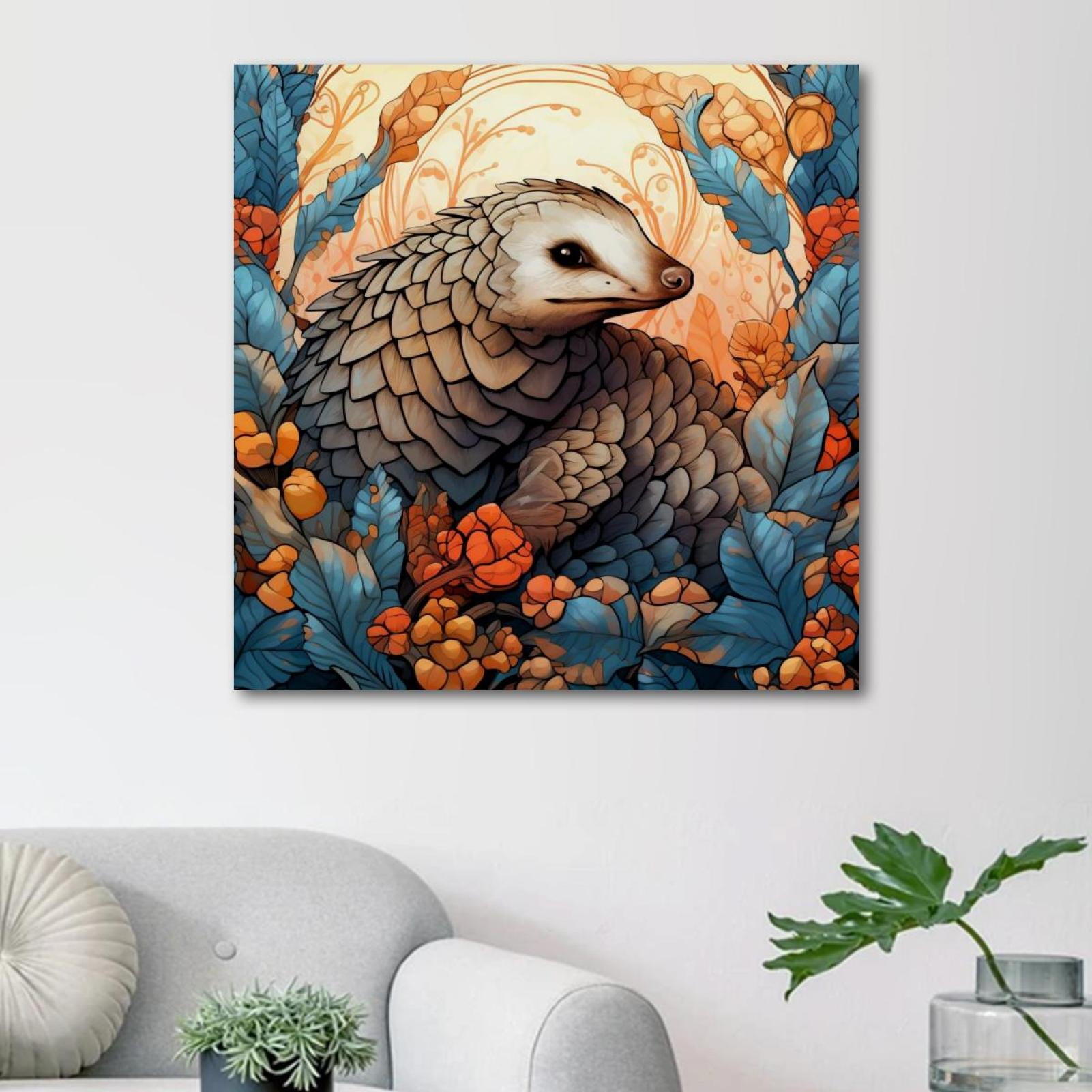 OWNSERIES Pangolin Pattern Canvas Wall Art Paintings for Living Room ...