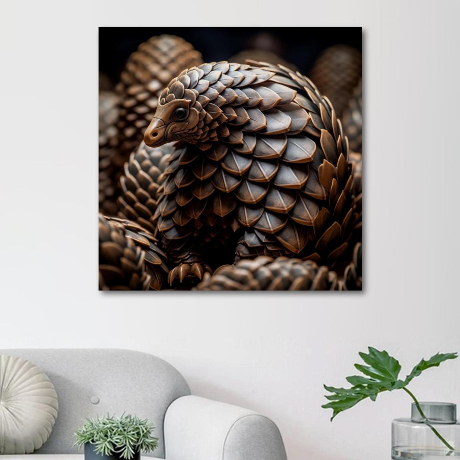 OWNSERIES Pangolin Pattern Canvas Wall Art Paintings for Living Room ...