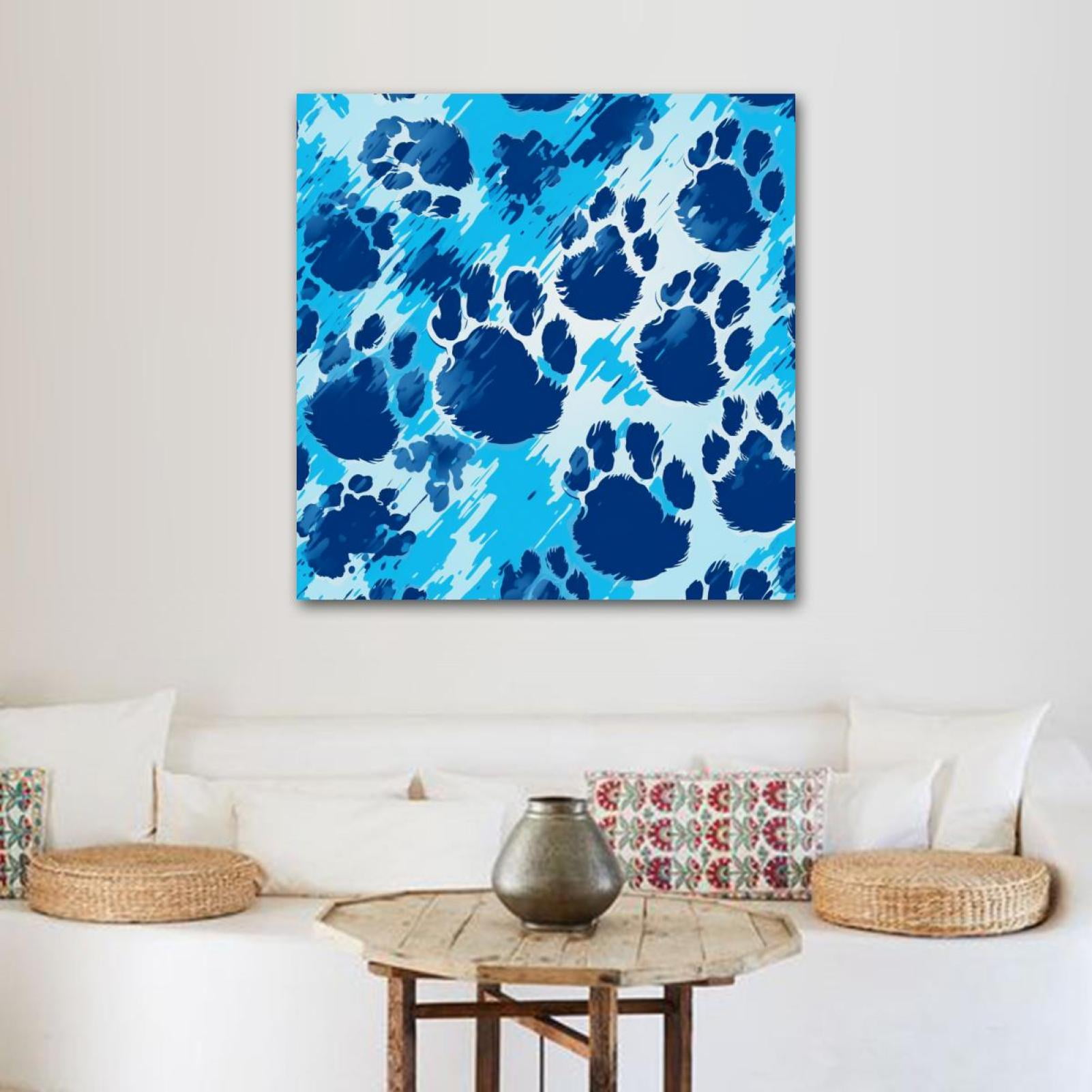 OWNSERIES Paw Prints Pattern Canvas Wall Art Paintings for Living Room ...