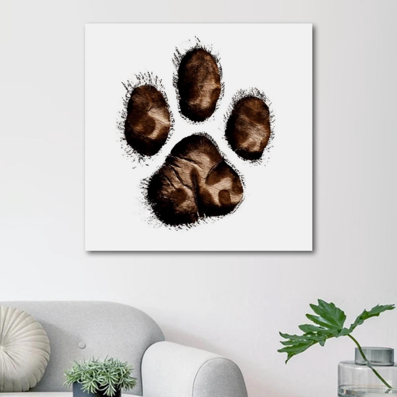OWNSERIES Paw Prints Pattern Canvas Wall Art Paintings for Living Room ...
