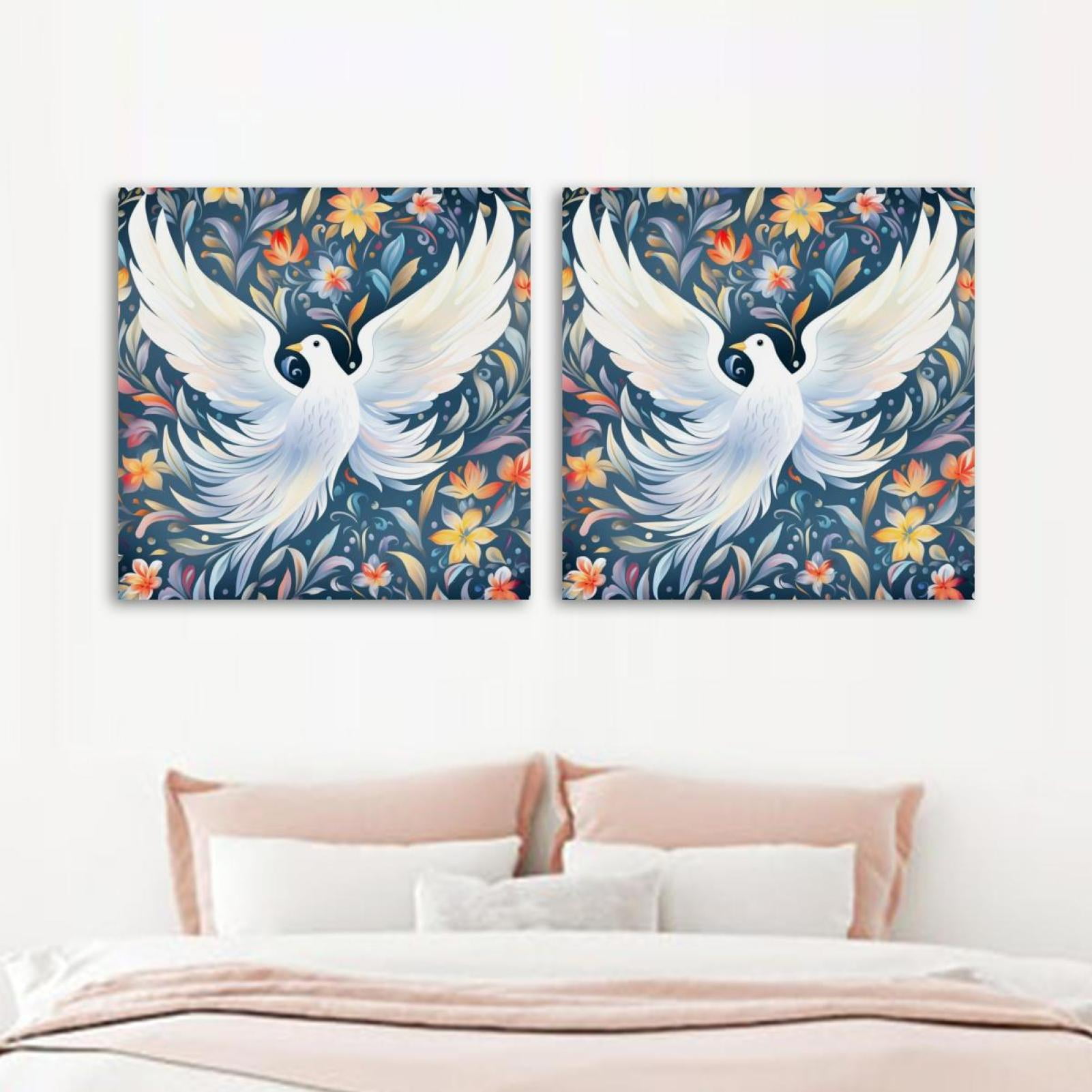 OWNSERIES Peace Dove Pattern Pattern 2PC Canvas Wall Art Paintings for ...
