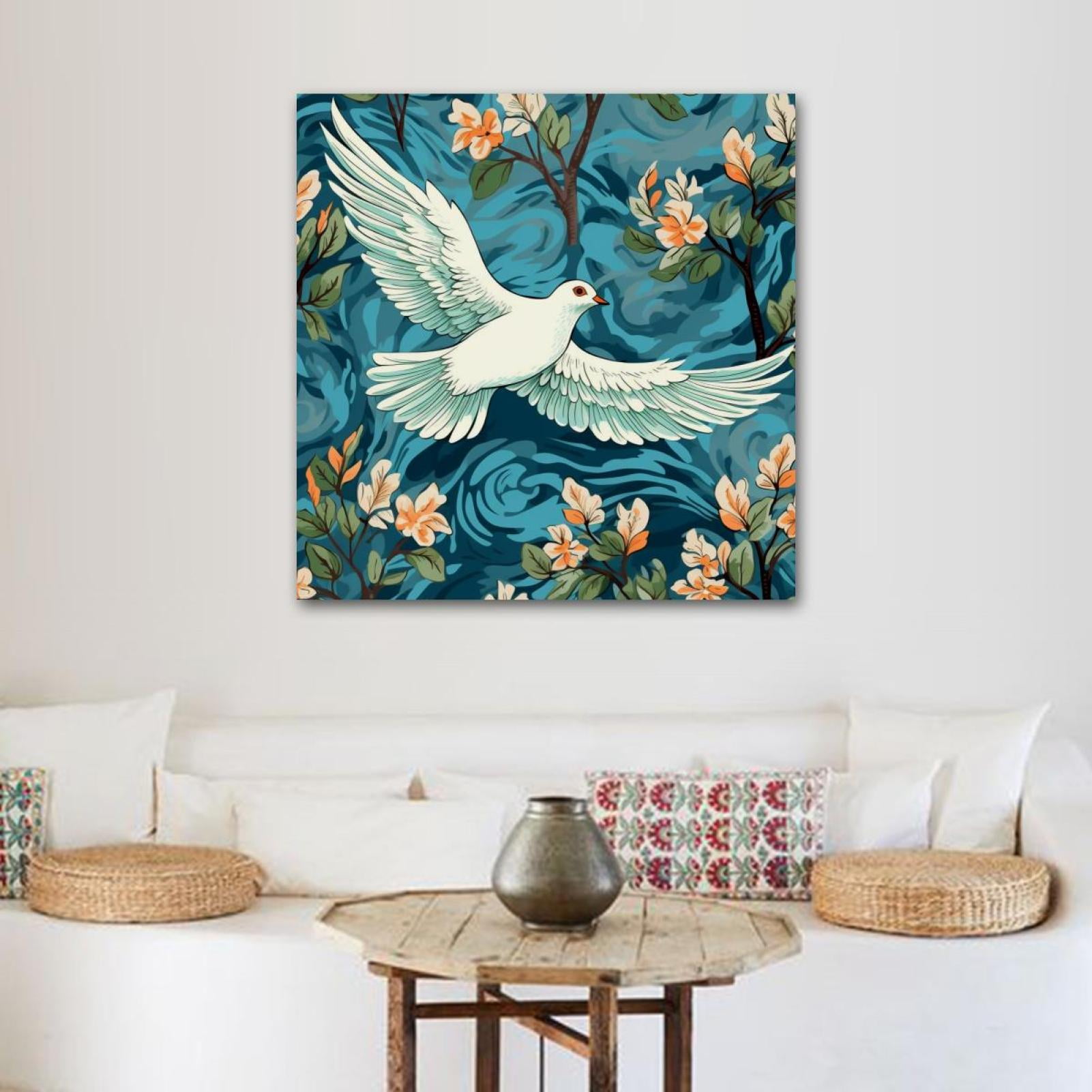 OWNSERIES Peace Dove Pattern Pattern Canvas Wall Art Paintings for ...