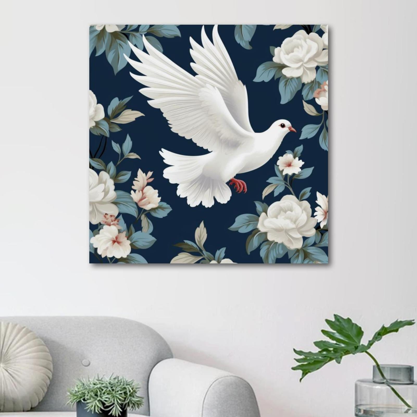 OWNSERIES Peace Dove Pattern Canvas Wall Art Paintings for Living Room ...
