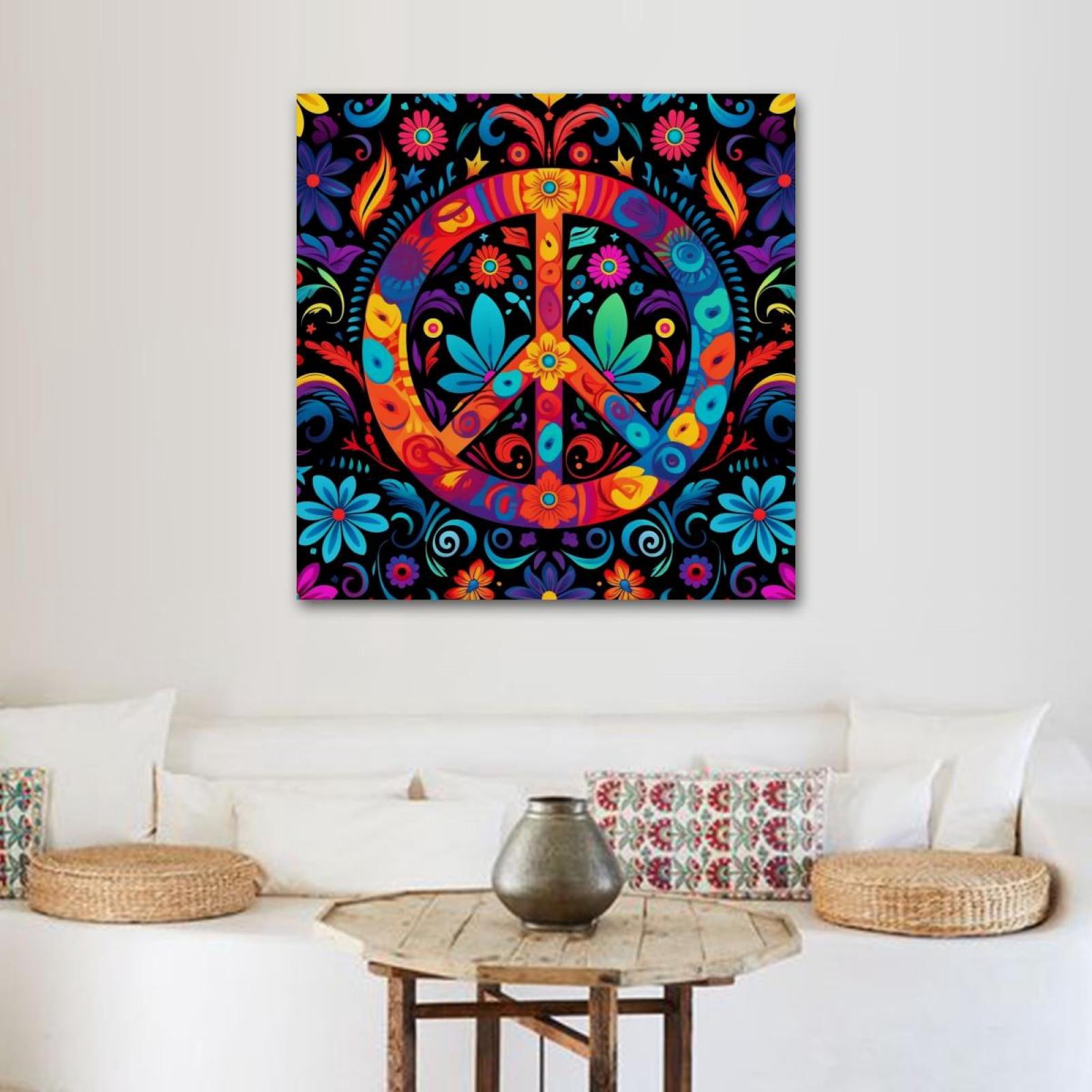 OWNSERIES Peace Pattern Pattern Canvas Wall Art Paintings for Living ...