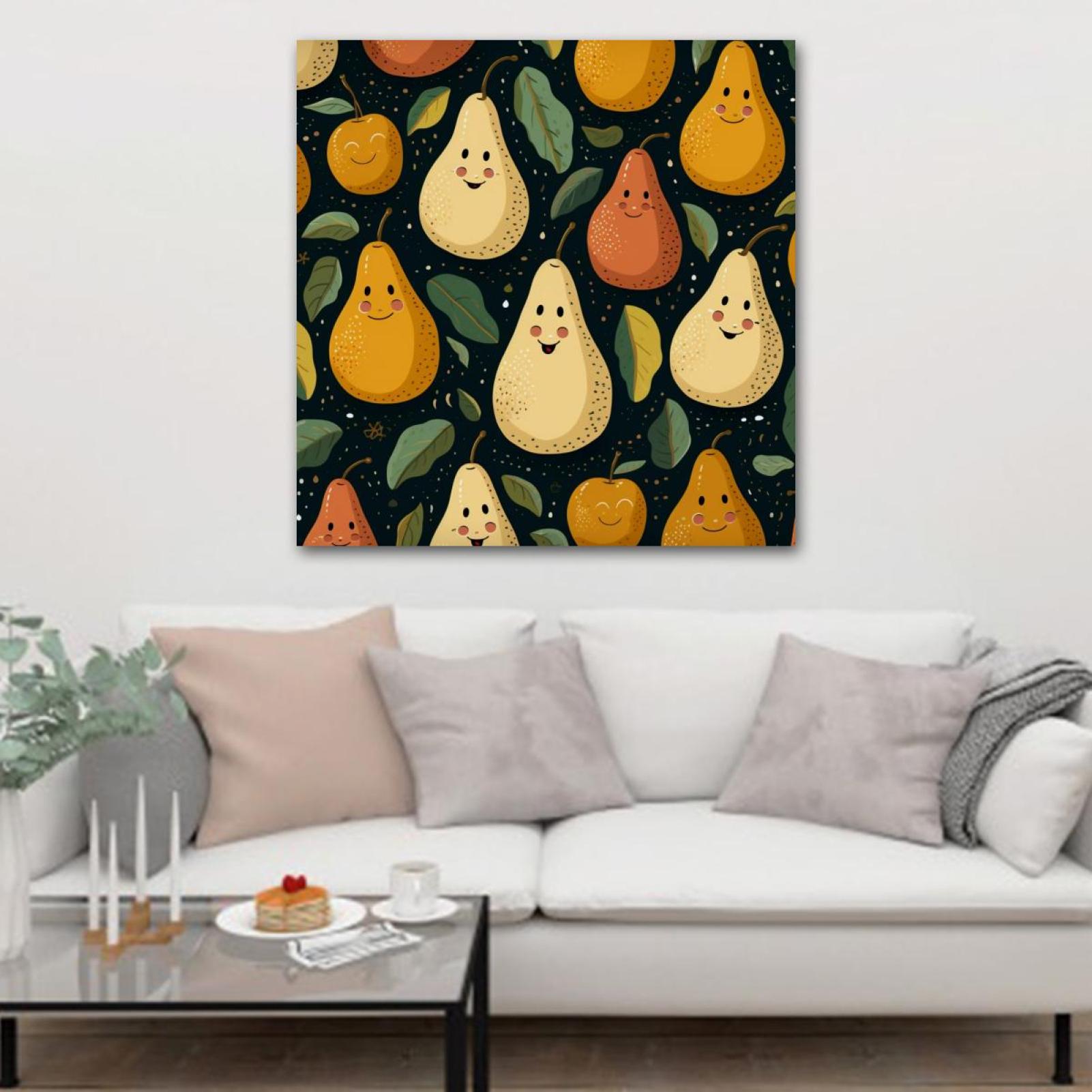 OWNSERIES Pear Pattern Canvas Wall Art Paintings for Living Room ...