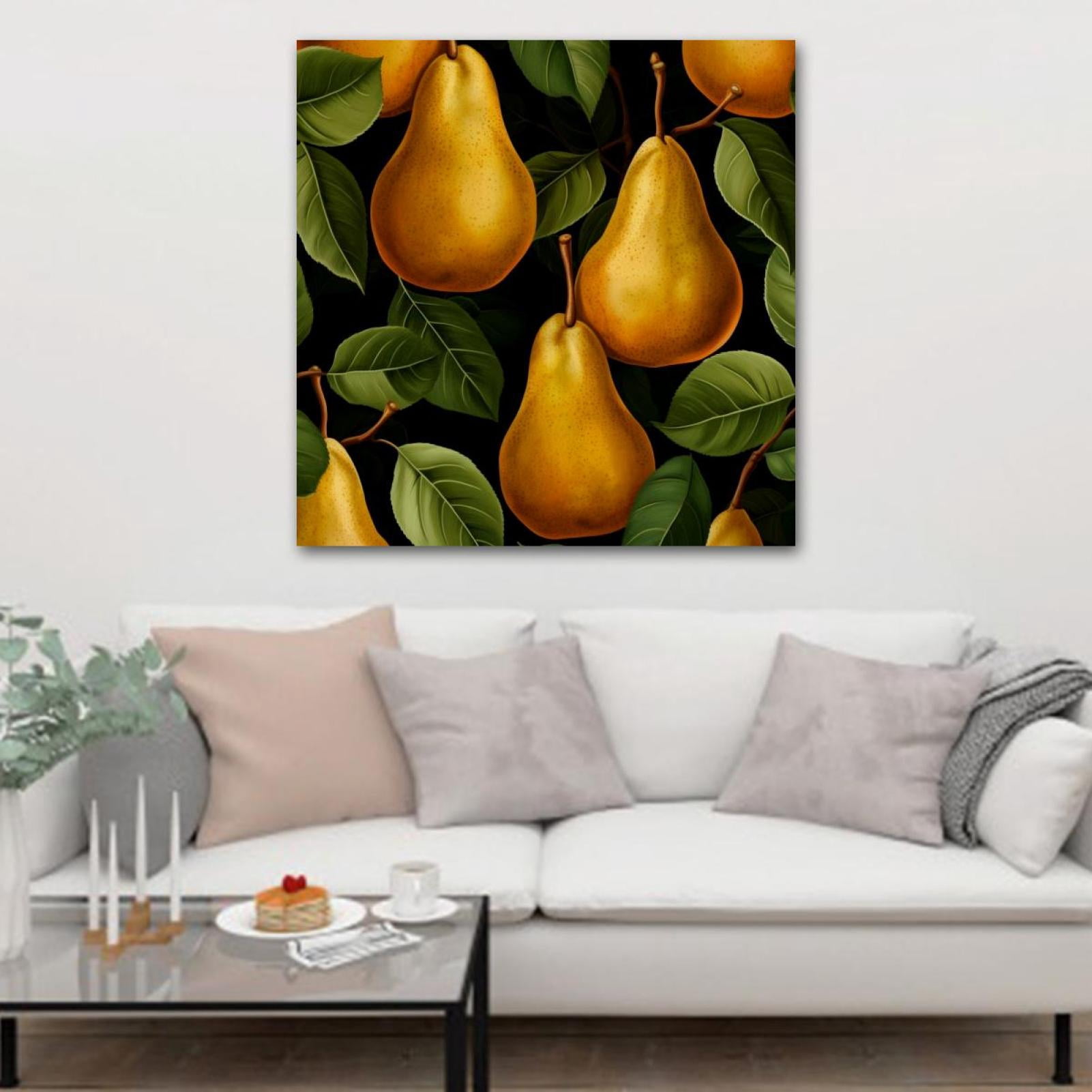 OWNSERIES Pear Pattern Canvas Wall Art Paintings for Living Room ...