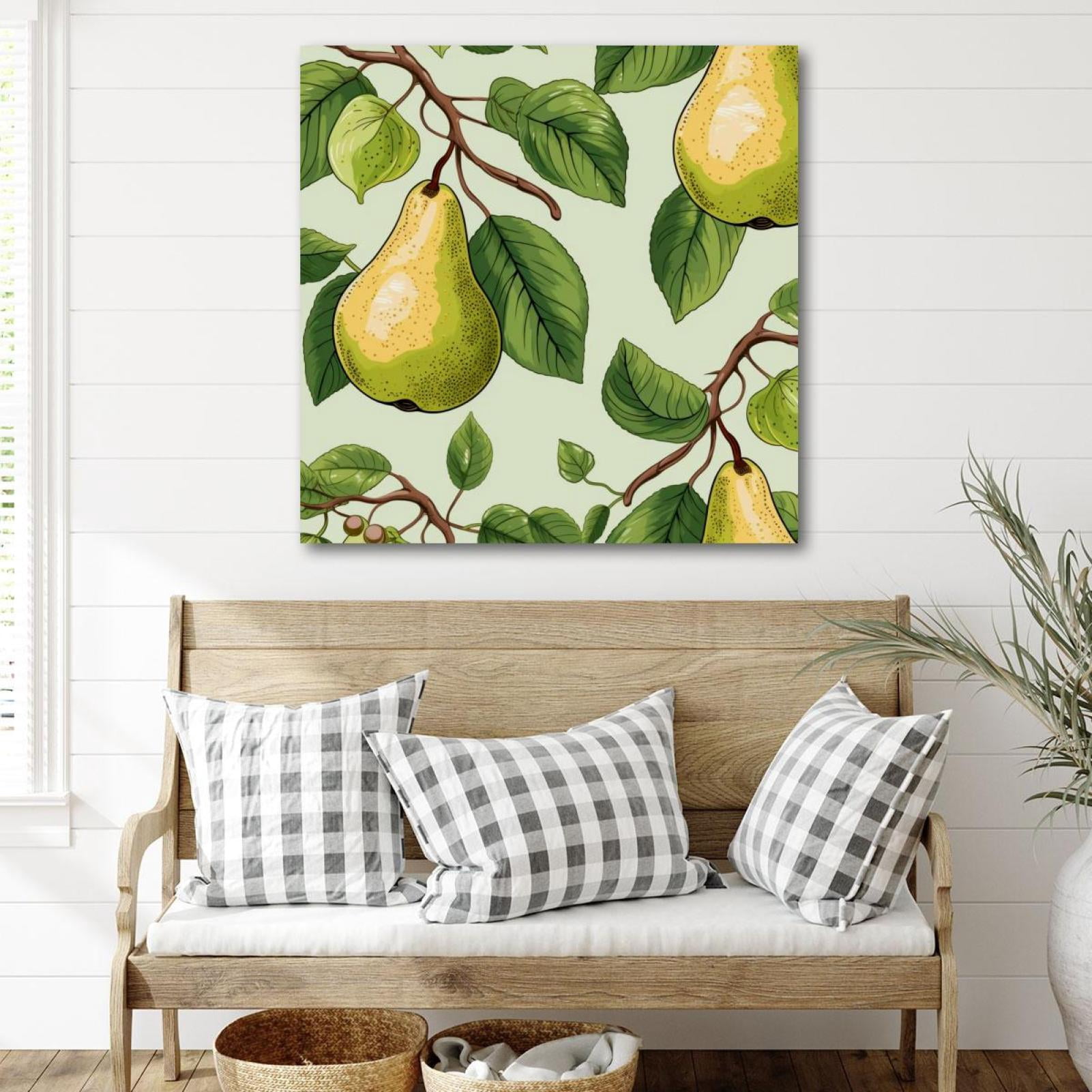 OWNSERIES Pear Pattern Canvas Wall Art Paintings for Living Room Canvas ...