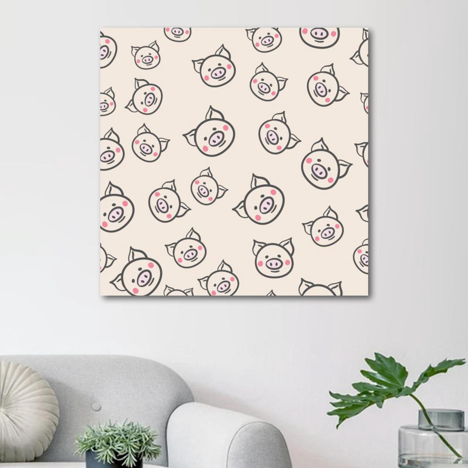 OWNSERIES Pig Head Pattern Canvas Wall Art Paintings for Living Room ...