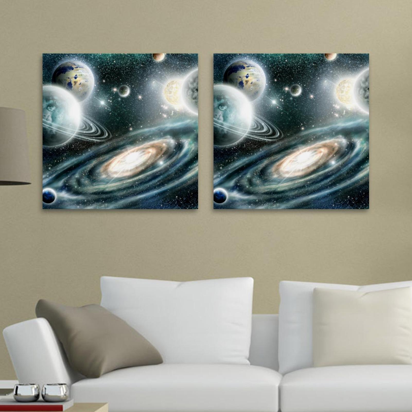OWNSERIES Planets Solar System Pattern 2PC Canvas Wall Art Paintings ...