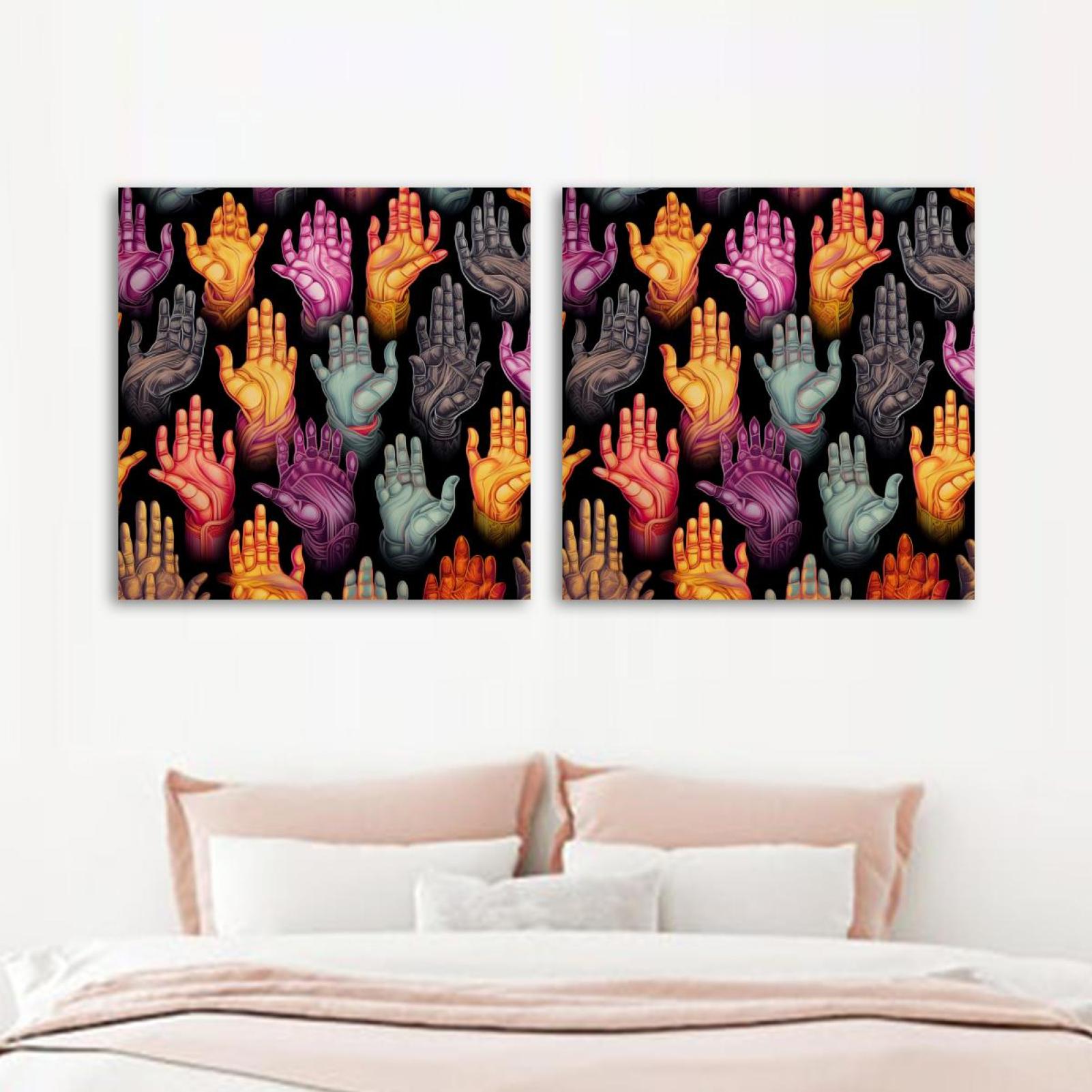 OWNSERIES Praying Hands Pattern 2PC Canvas Wall Art Paintings for ...