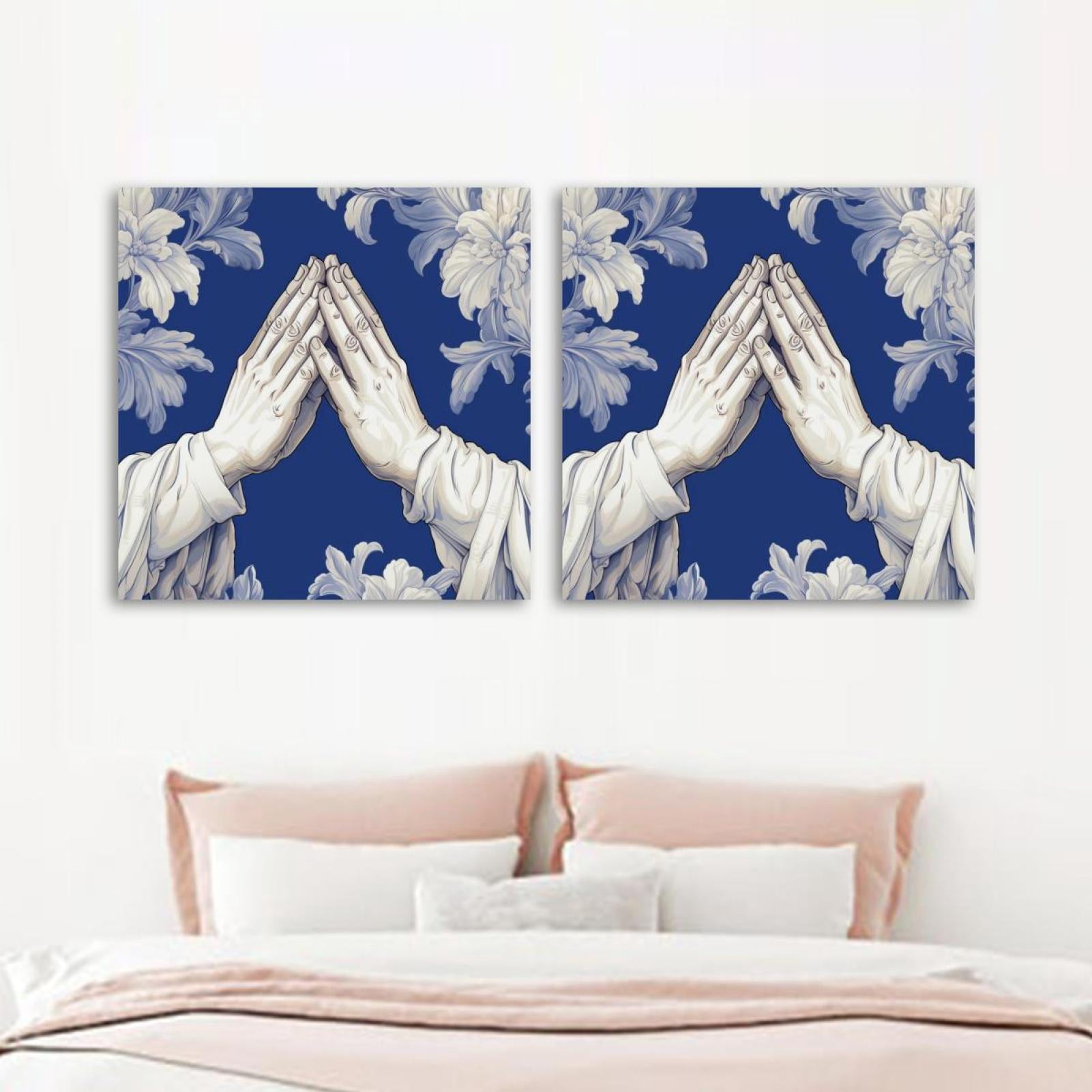 OWNSERIES Praying Hands Pattern 2PC Canvas Wall Art Paintings for ...