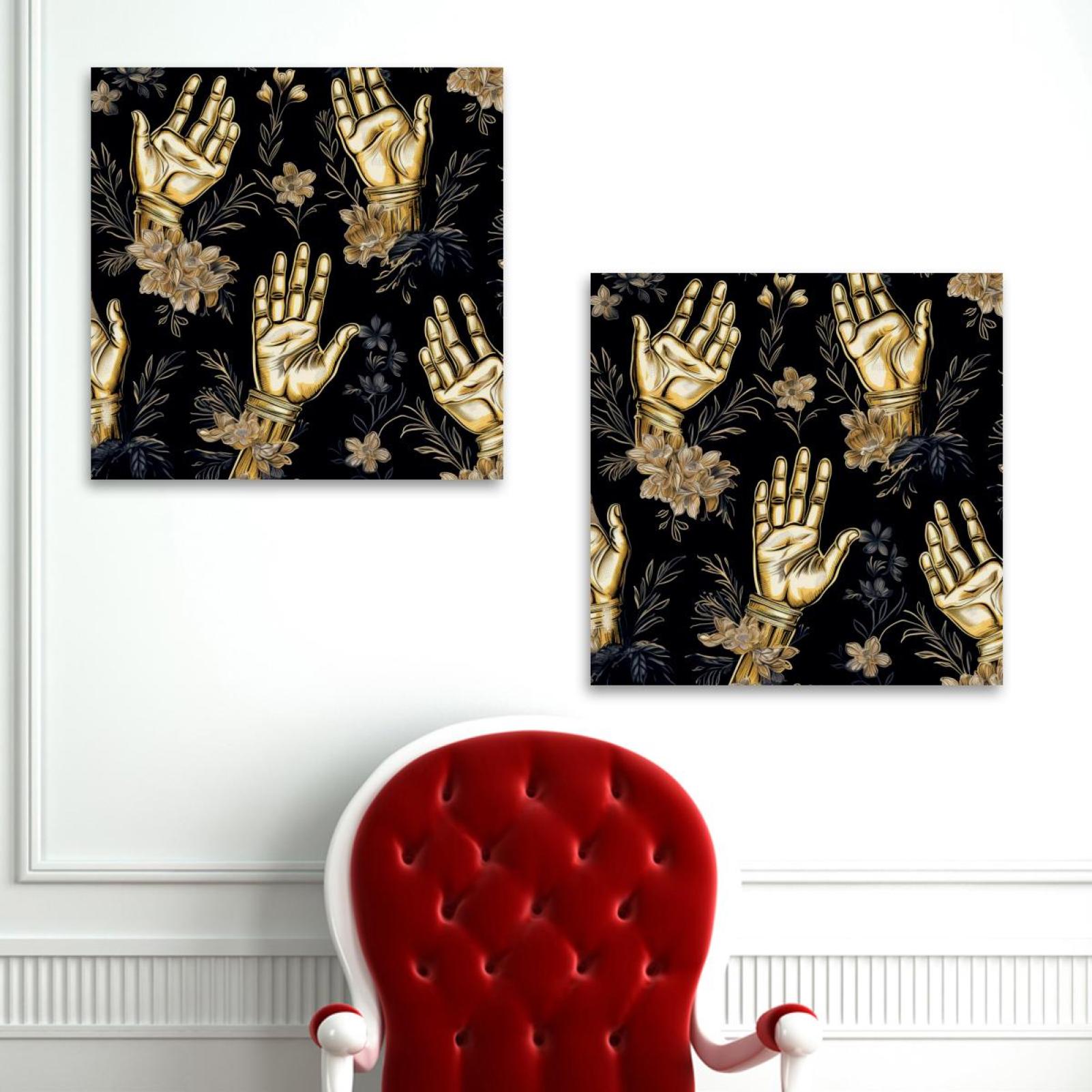 OWNSERIES Praying Hands Pattern 2PC Canvas Wall Art Paintings for ...