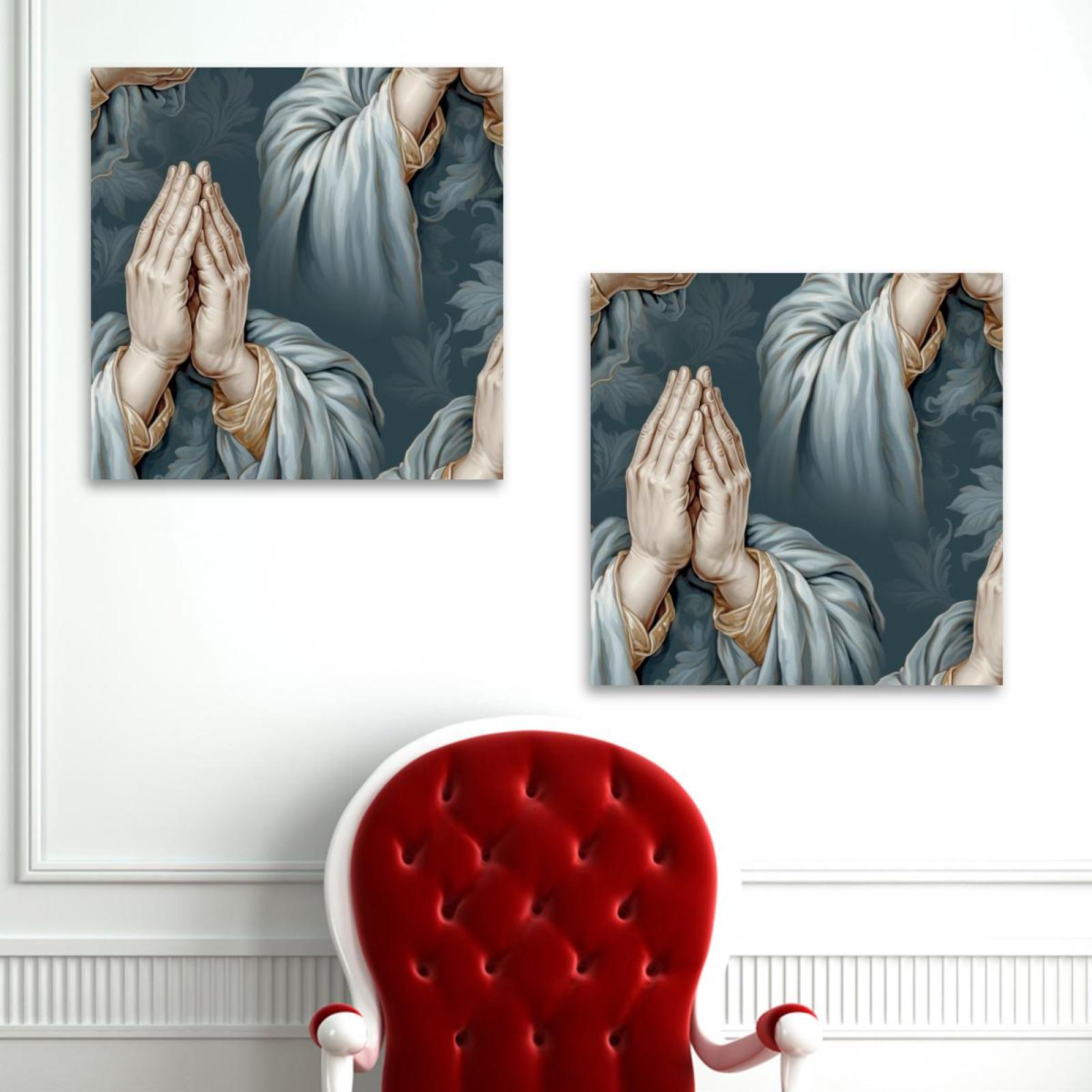 OWNSERIES Praying Hands Pattern 2PC Canvas Wall Art Paintings for ...