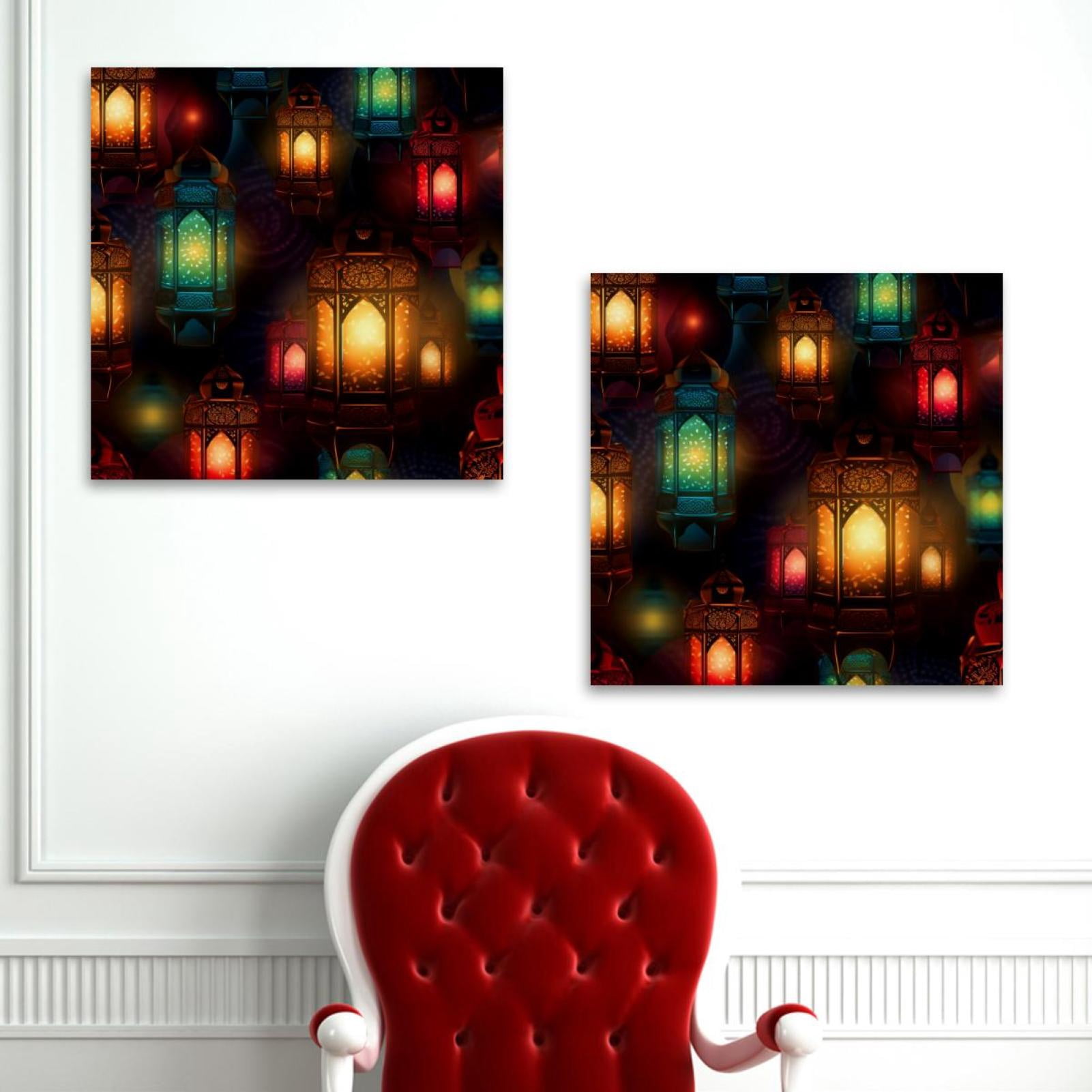OWNSERIES Ramadan Festival Lanterns Pattern 2PC Canvas Wall Art ...