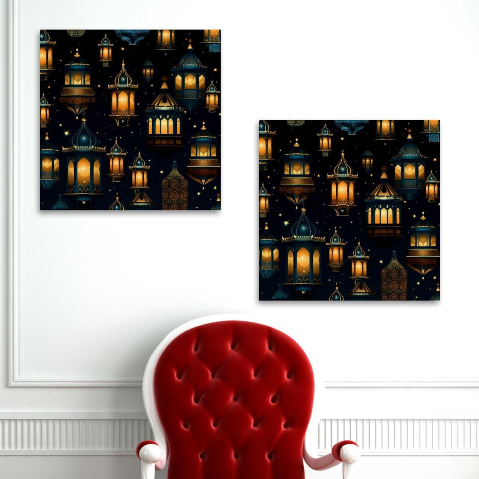 OWNSERIES Ramadan Festival Lanterns Pattern 2PC Canvas Wall Art ...