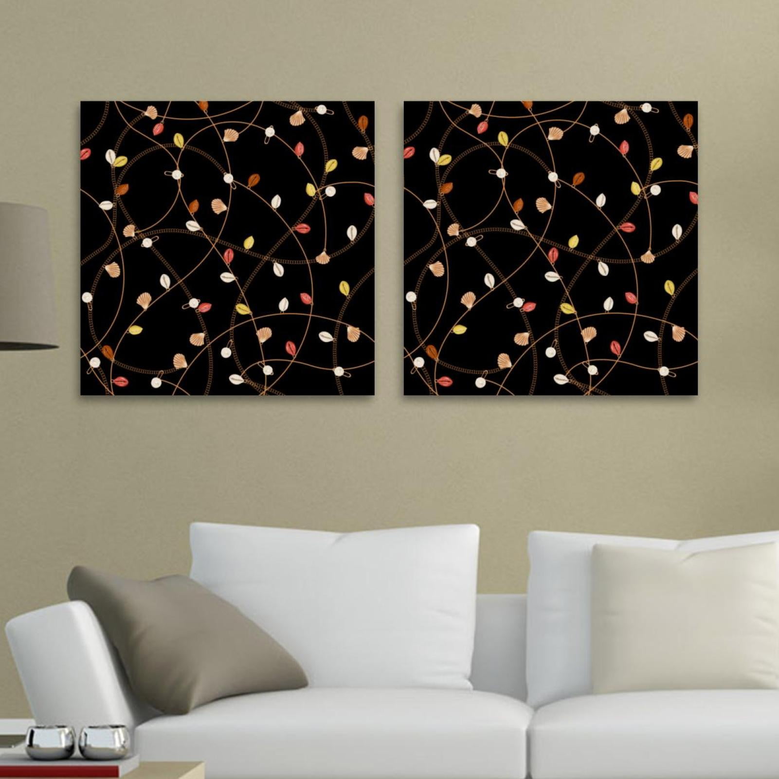 OWNSERIES Retro Decoration Pattern 2PC Canvas Wall Art Paintings for ...