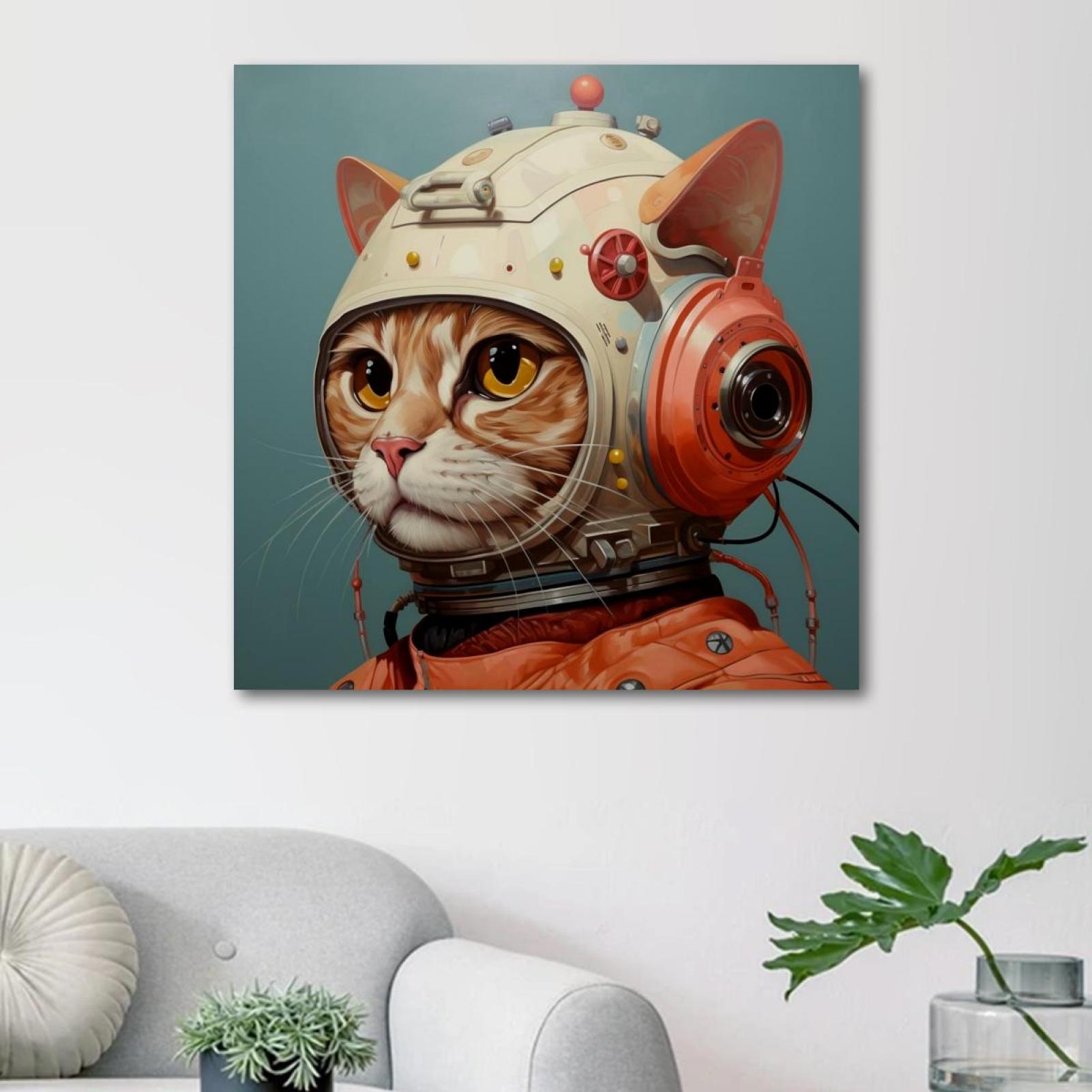 OWNSERIES Retro Style Cat Pattern Canvas Wall Art Paintings for Living ...