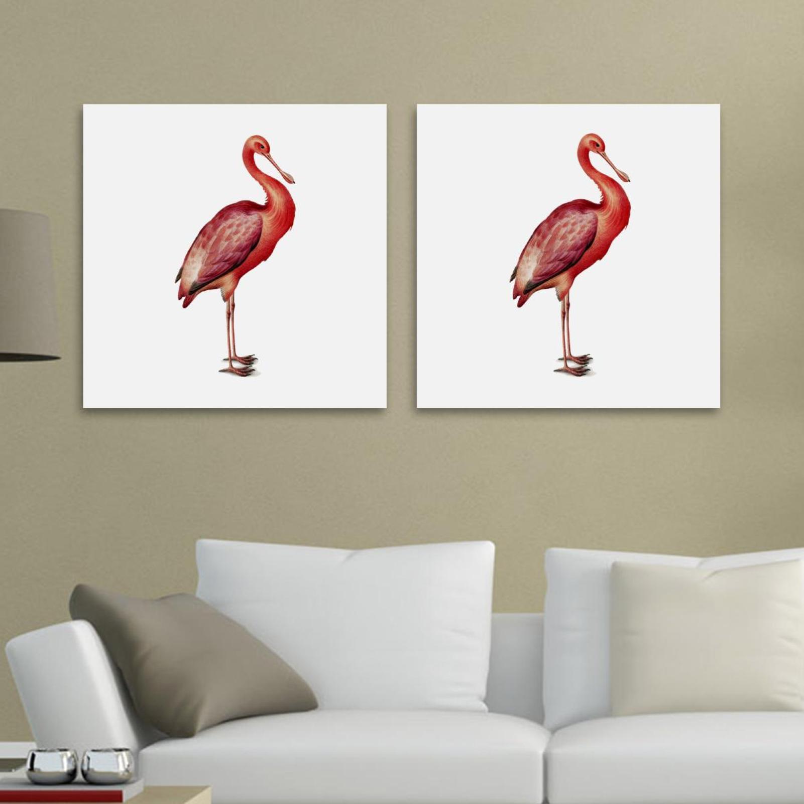 OWNSERIES Roseate Spoonbill Pattern 2PC Canvas Wall Art Paintings for ...