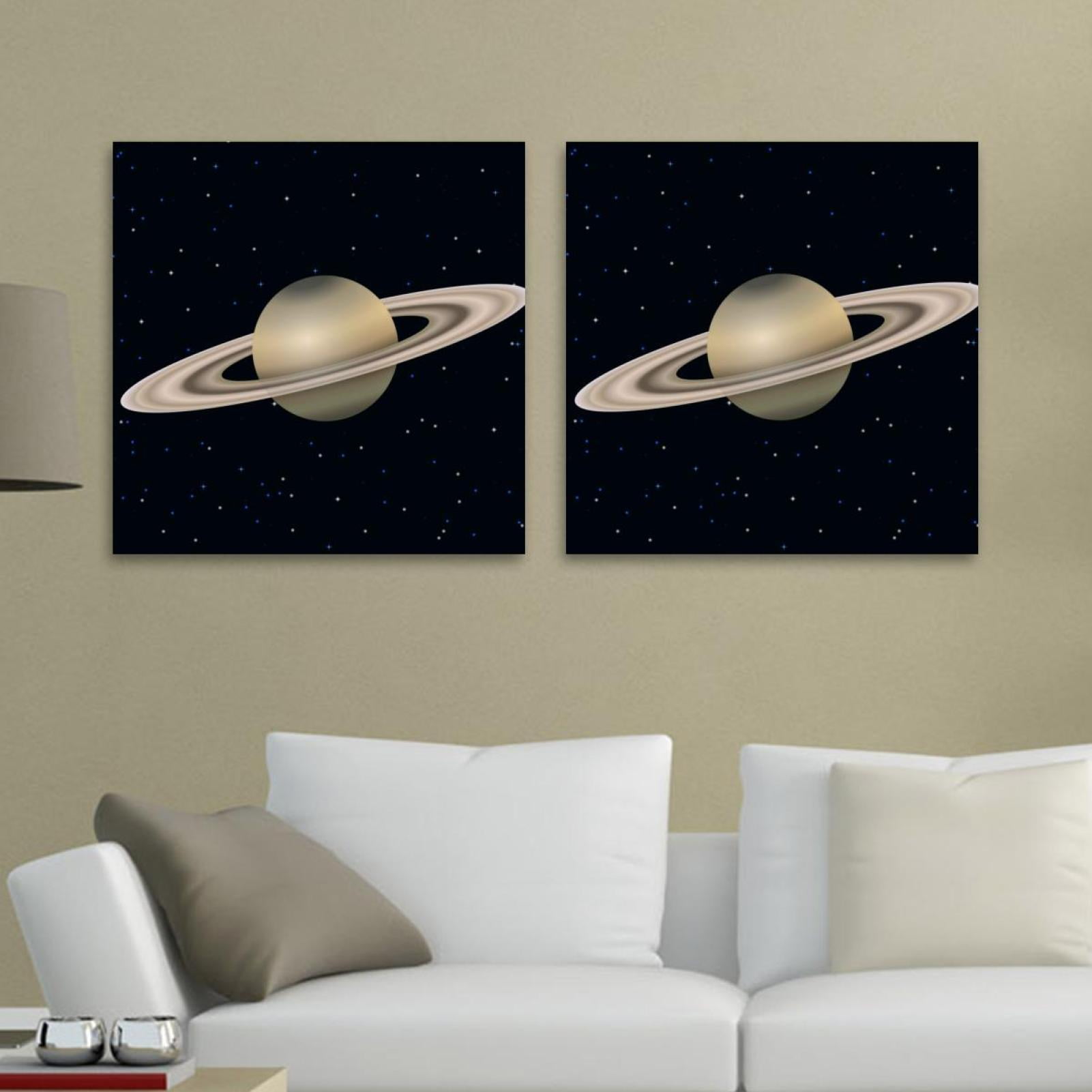 OWNSERIES Saturn Planet Pattern 2PC Canvas Wall Art Paintings for ...