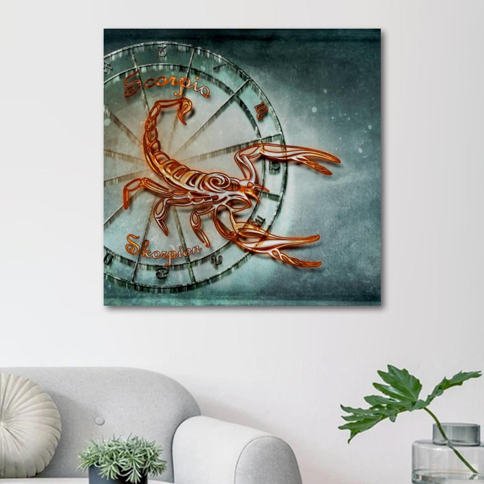OWNSERIES Scorpio Zodiac Sign Horoscope Astrology Symbol Pattern Canvas ...