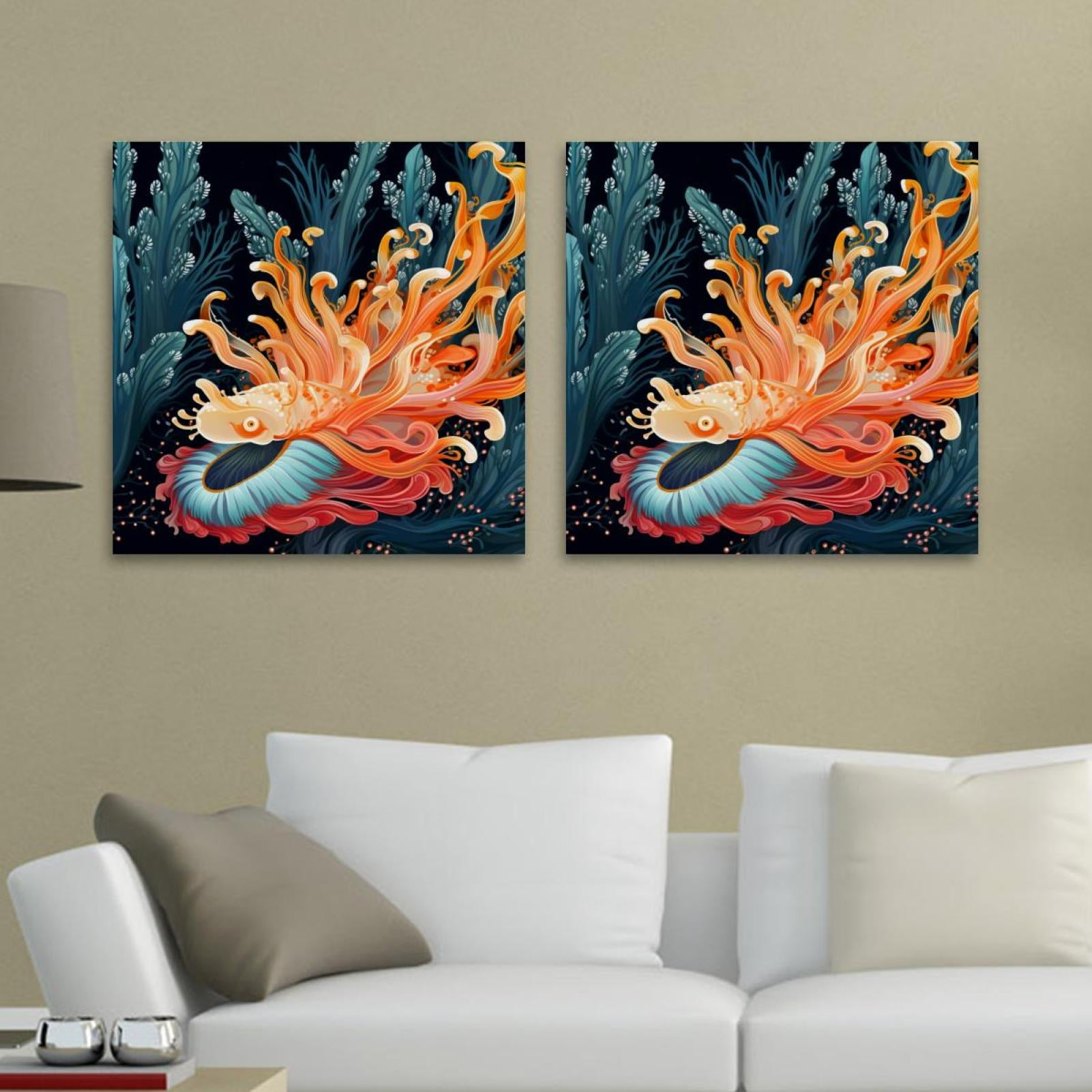 OWNSERIES Sea Slug Pattern 2PC Canvas Wall Art Paintings for Living ...