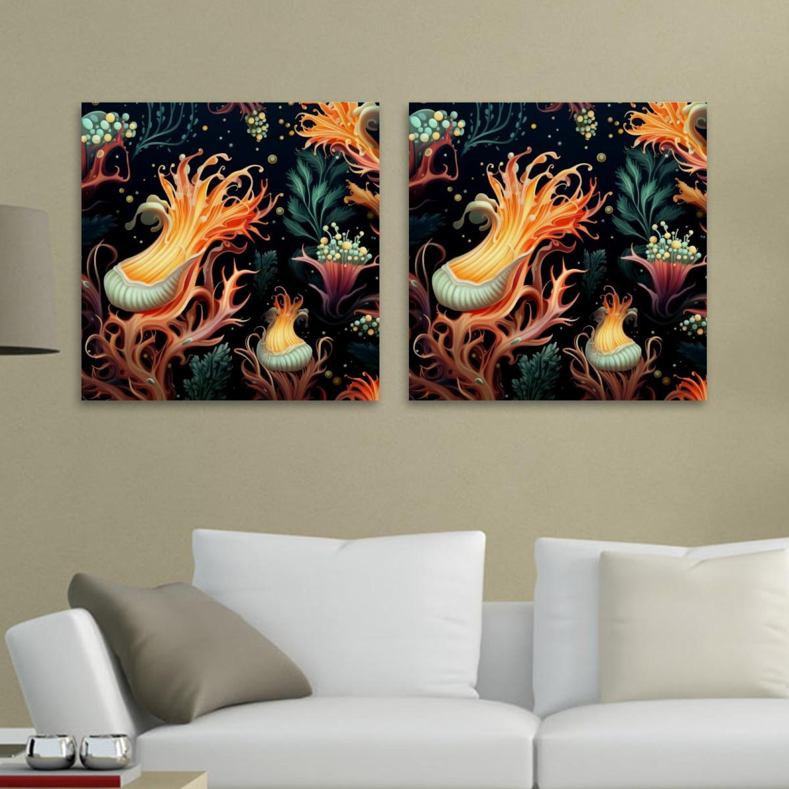 OWNSERIES Sea Slug Pattern 2PC Canvas Wall Art Paintings for Living ...