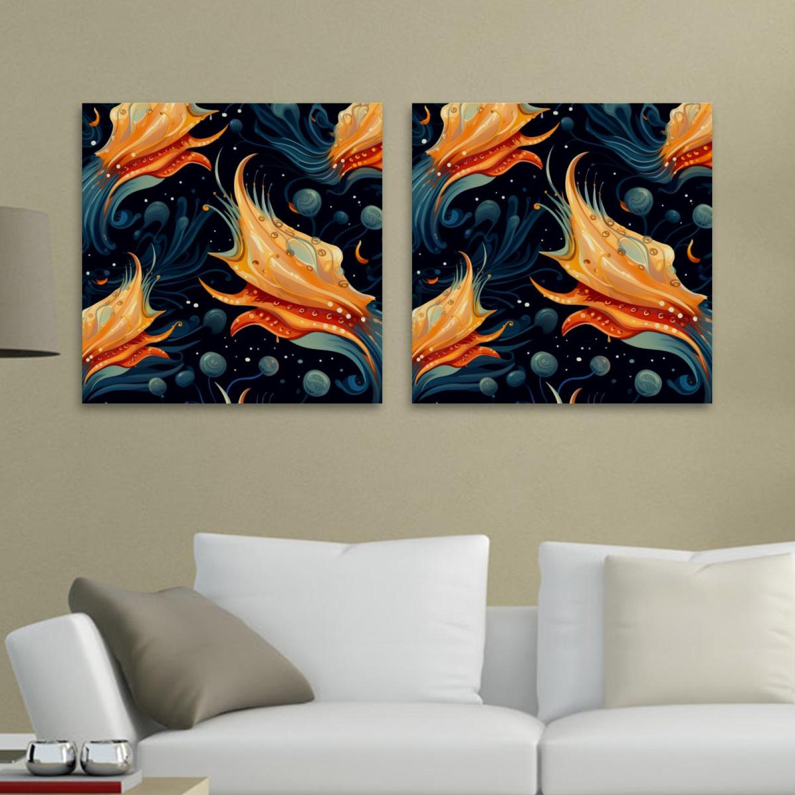 OWNSERIES Sea Slug Pattern 2PC Canvas Wall Art Paintings for Living ...