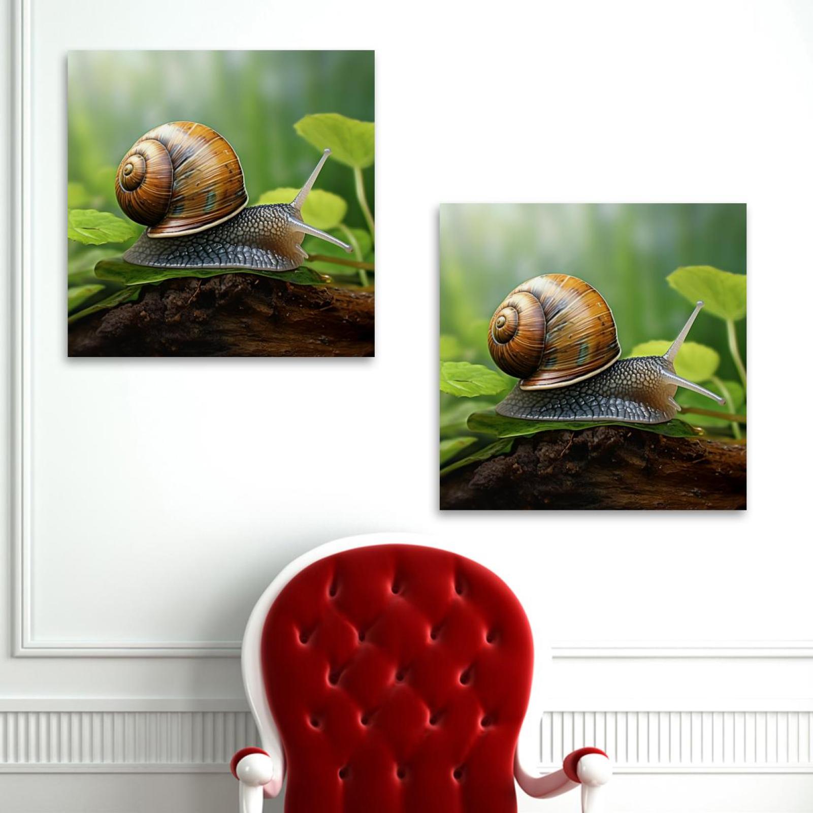 OWNSERIES Snails Pattern 2PC Canvas Wall Art Paintings for Living Room ...