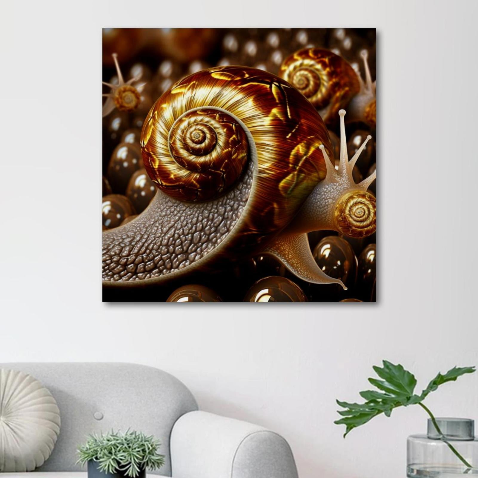 OWNSERIES Snails Pattern Canvas Wall Art Paintings for Living Room ...