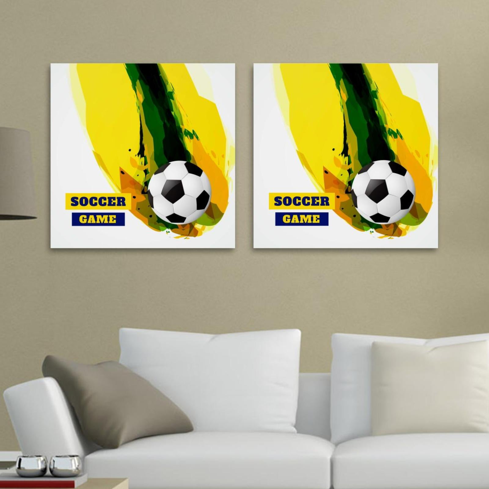 OWNSERIES Soccer Football Sport Pattern 2PC Canvas Wall Art Paintings ...