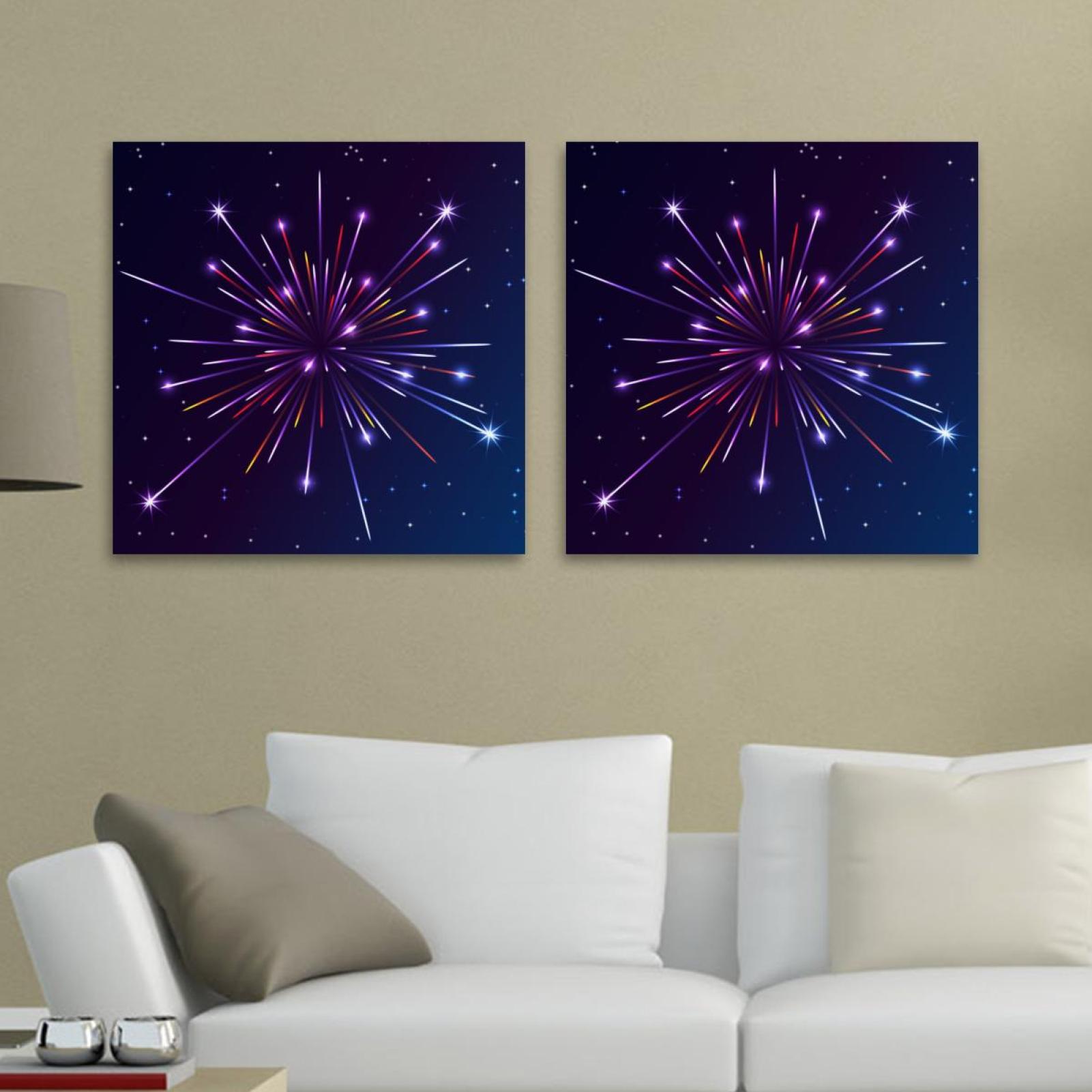 OWNSERIES Sparklers Pattern 2PC Canvas Wall Art Paintings for Living ...