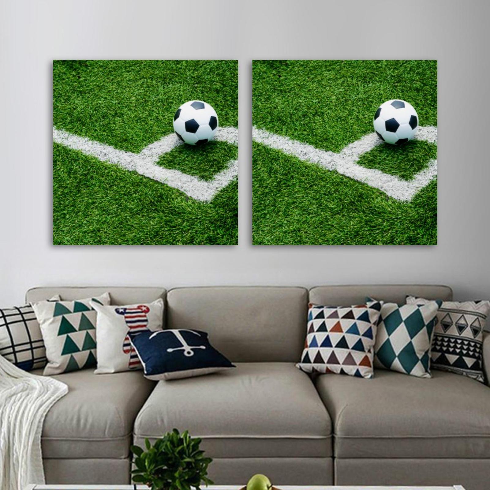 OWNSERIES Sport Football Field Pattern 2PC Canvas Wall Art Paintings ...