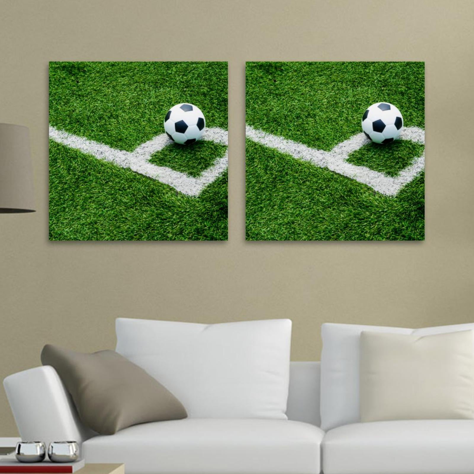 OWNSERIES Sport Football Field Pattern 2PC Canvas Wall Art Paintings ...