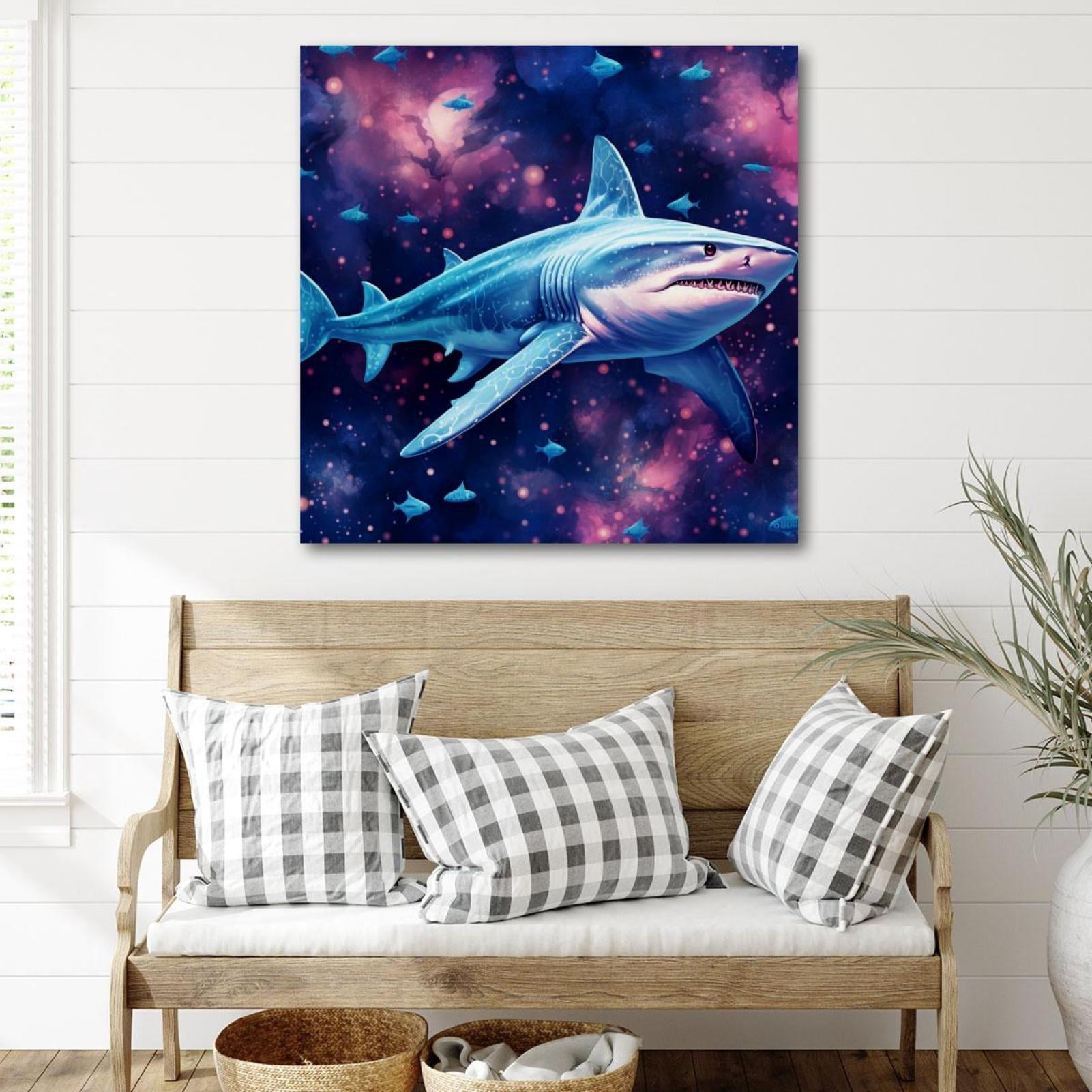 OWNSERIES Star Shark Pattern Canvas Wall Art Paintings for Living Room ...