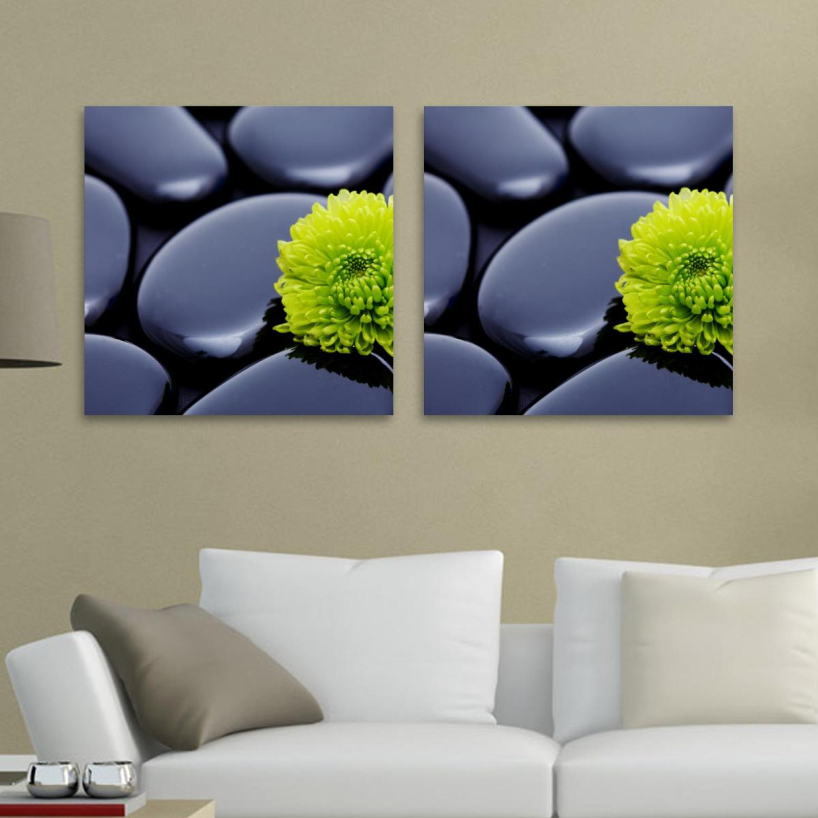 OWNSERIES Ston Zen Pattern 2PC Canvas Wall Art Paintings for Living ...