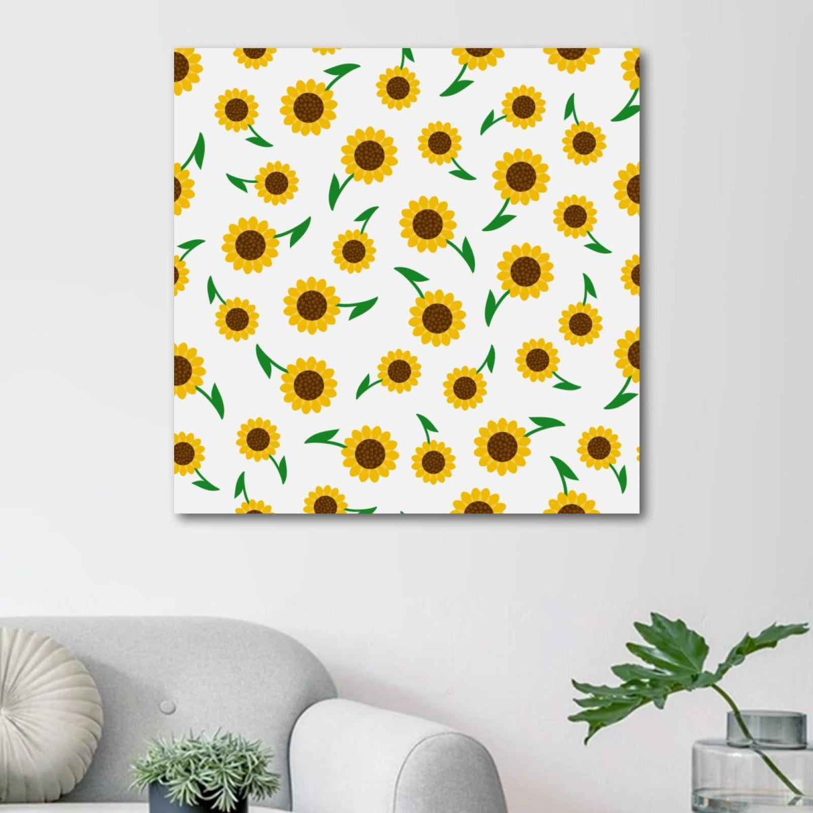 OWNSERIES Sunflower Background Pattern Canvas Wall Art Paintings for ...