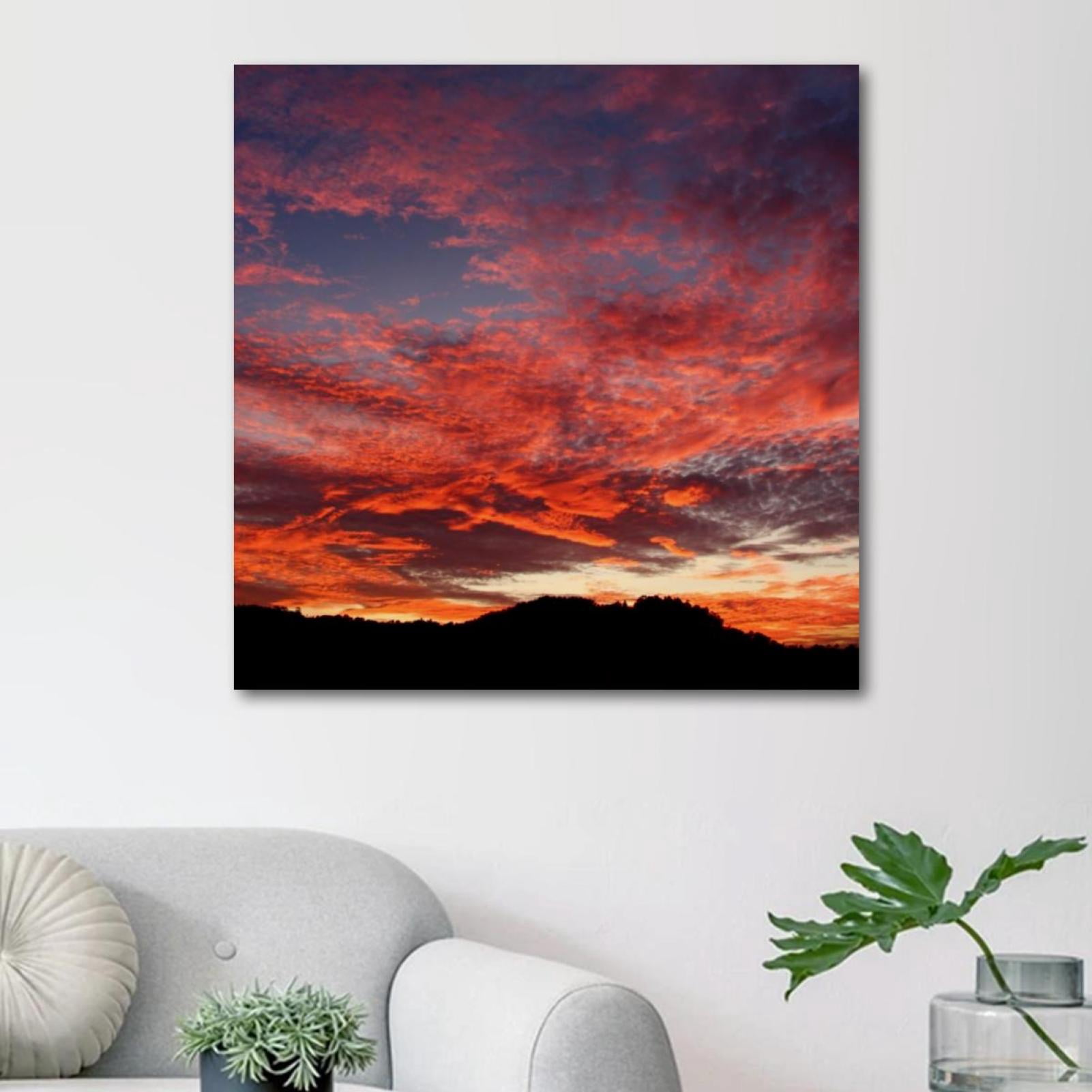 OWNSERIES Sunset Pattern Canvas Wall Art Paintings for Living Room ...