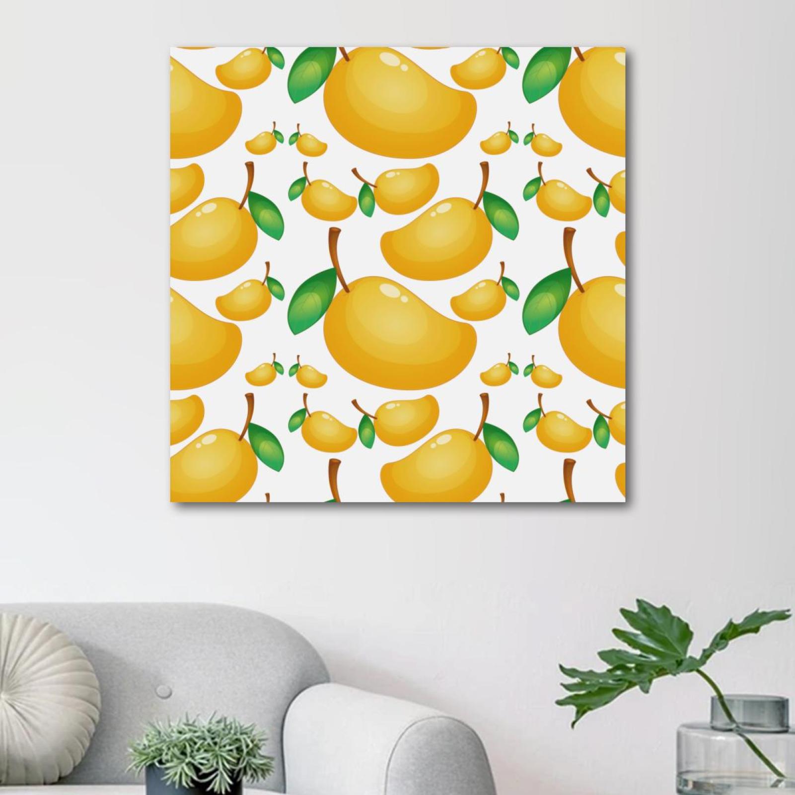 OWNSERIES Sweet Fresh Mango Tropical Fruit Pattern Canvas Wall Art ...