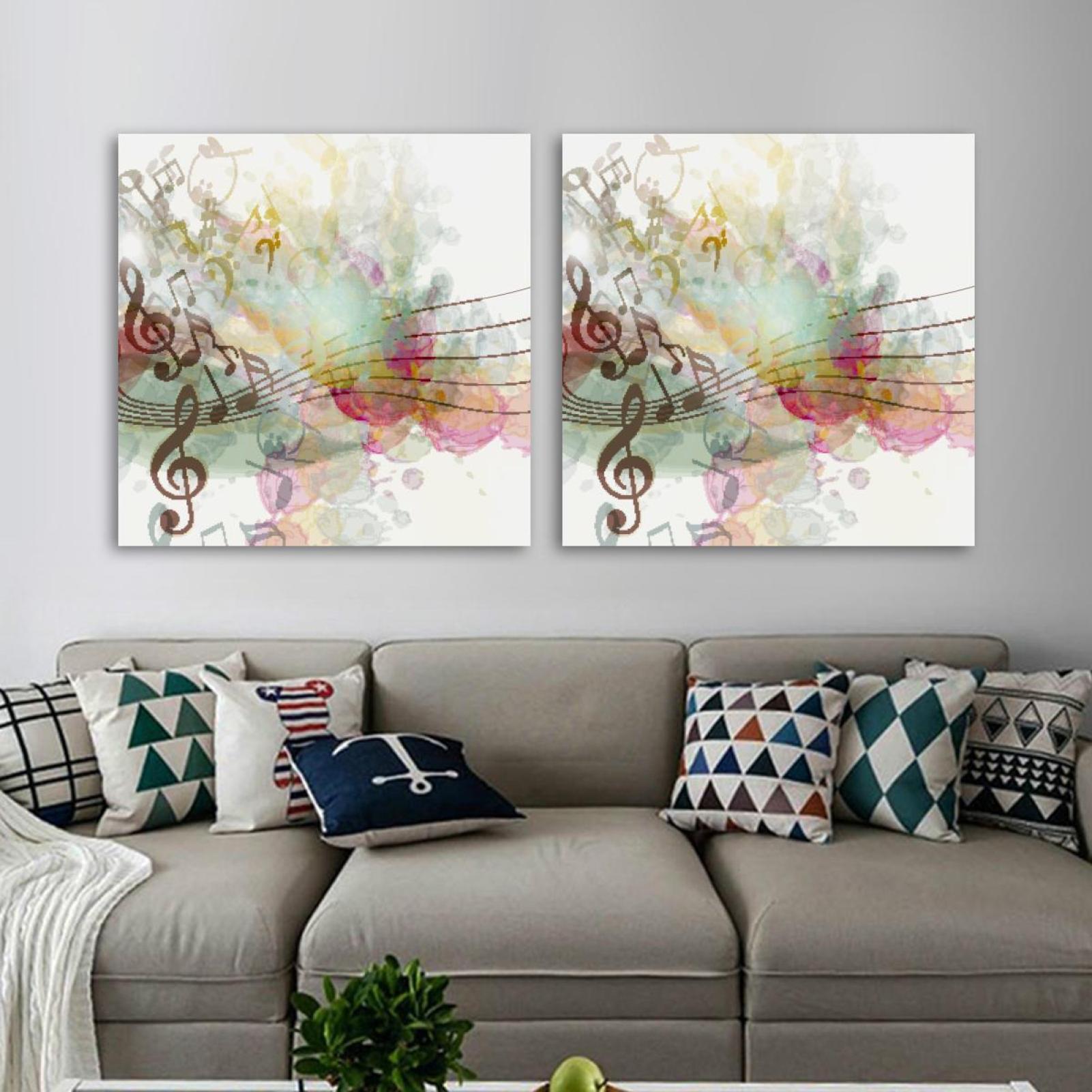 OWNSERIES Tabula Pattern 2PC Canvas Wall Art Paintings for Living Room ...