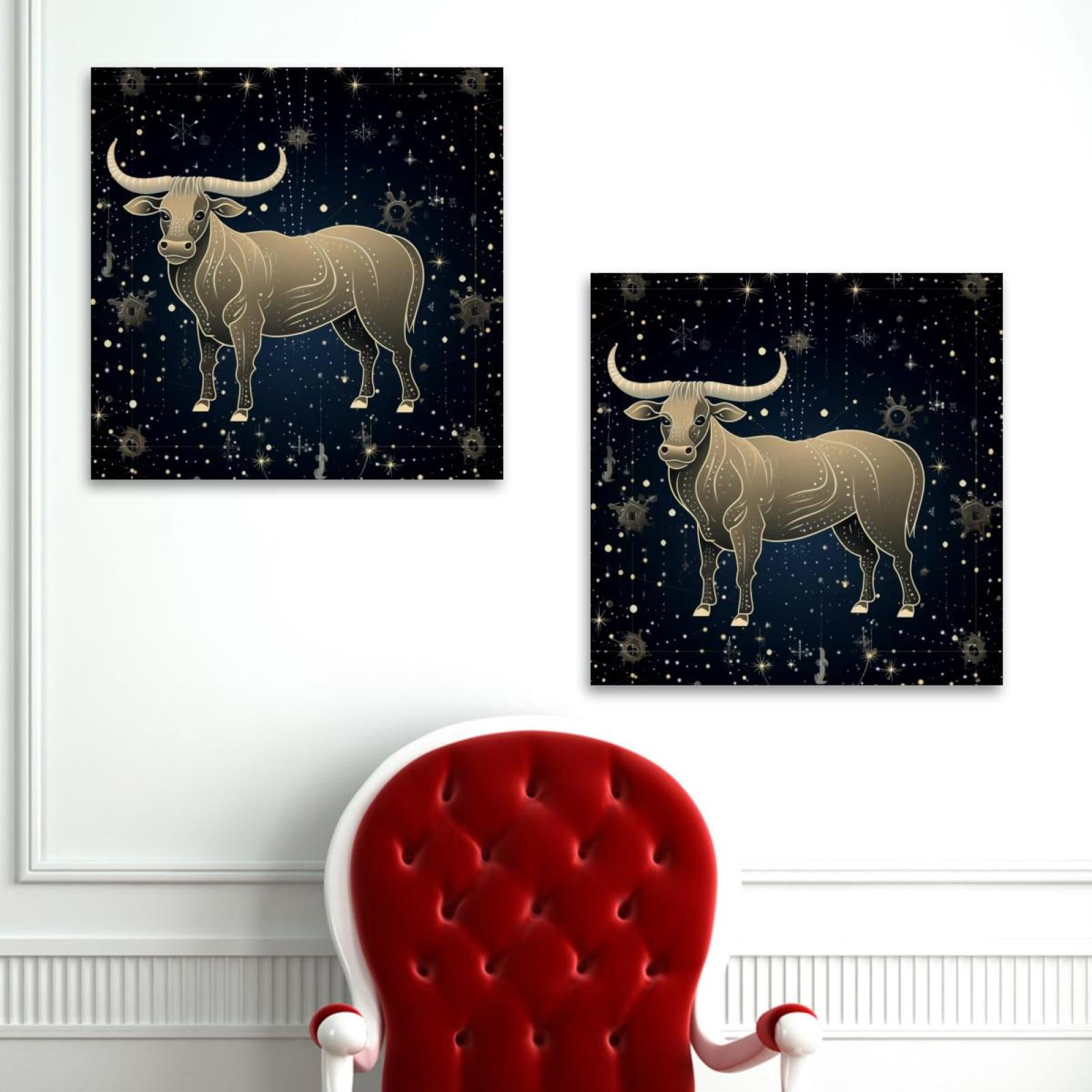 OWNSERIES Taurus Constellation Pattern 2PC Canvas Wall Art Paintings ...