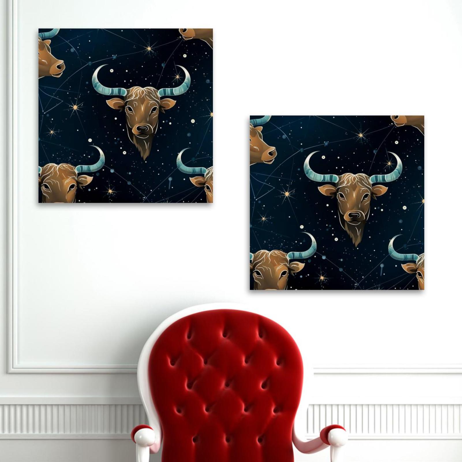 OWNSERIES Taurus Constellation Pattern 2PC Canvas Wall Art Paintings ...